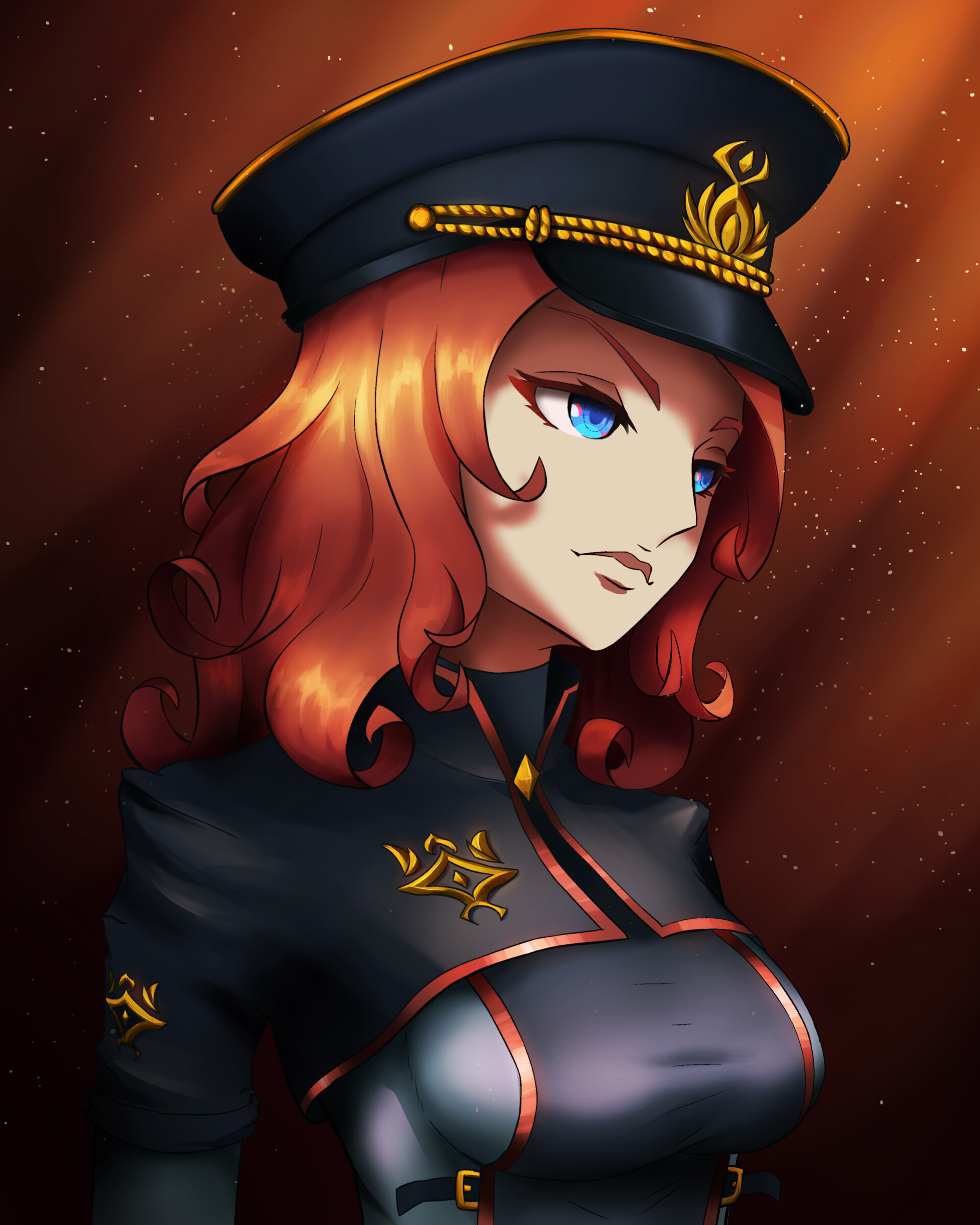 ArtStation - Anime Military Girl Portrait