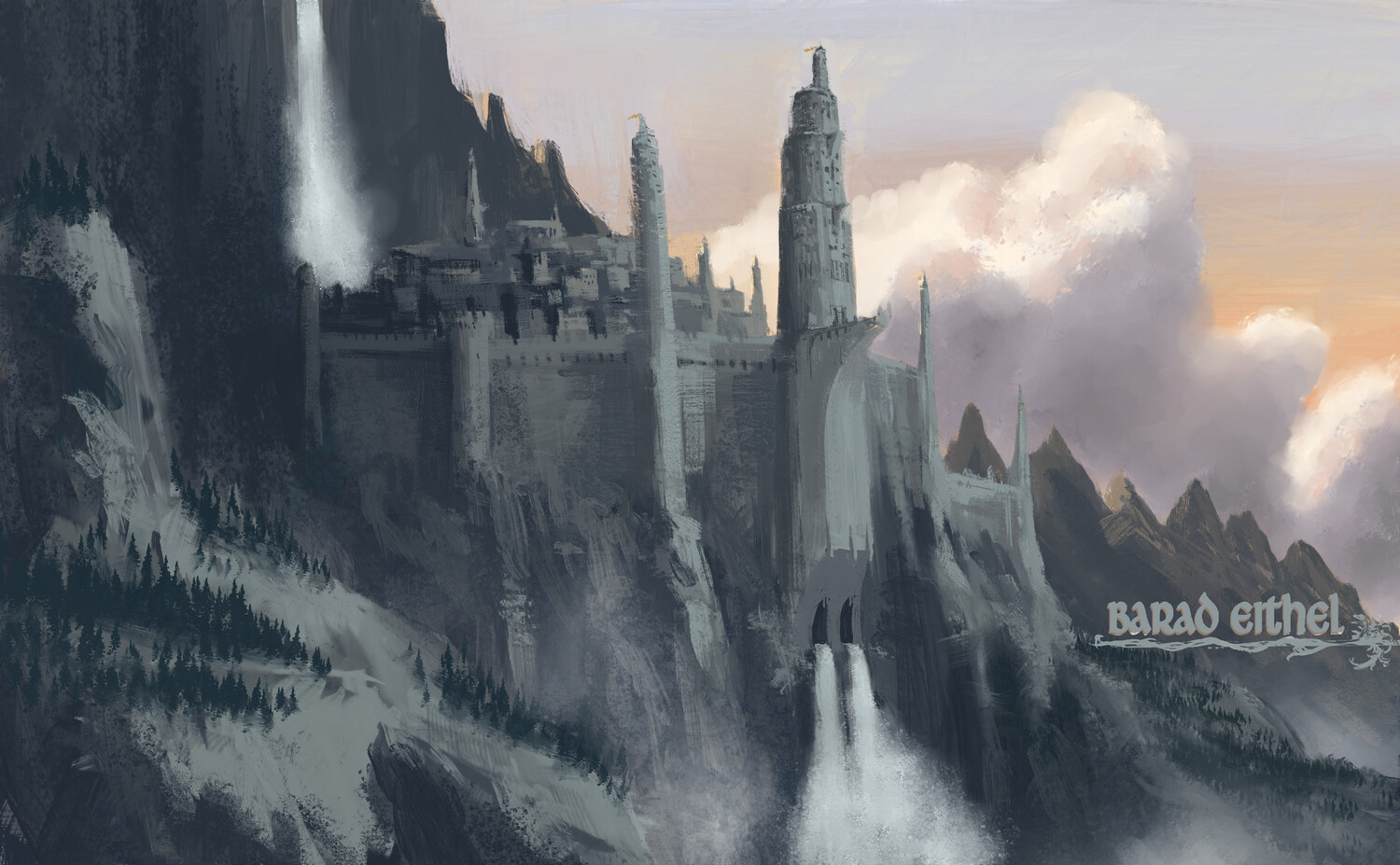 ArtStation - Barad Eithel (sketch) V1