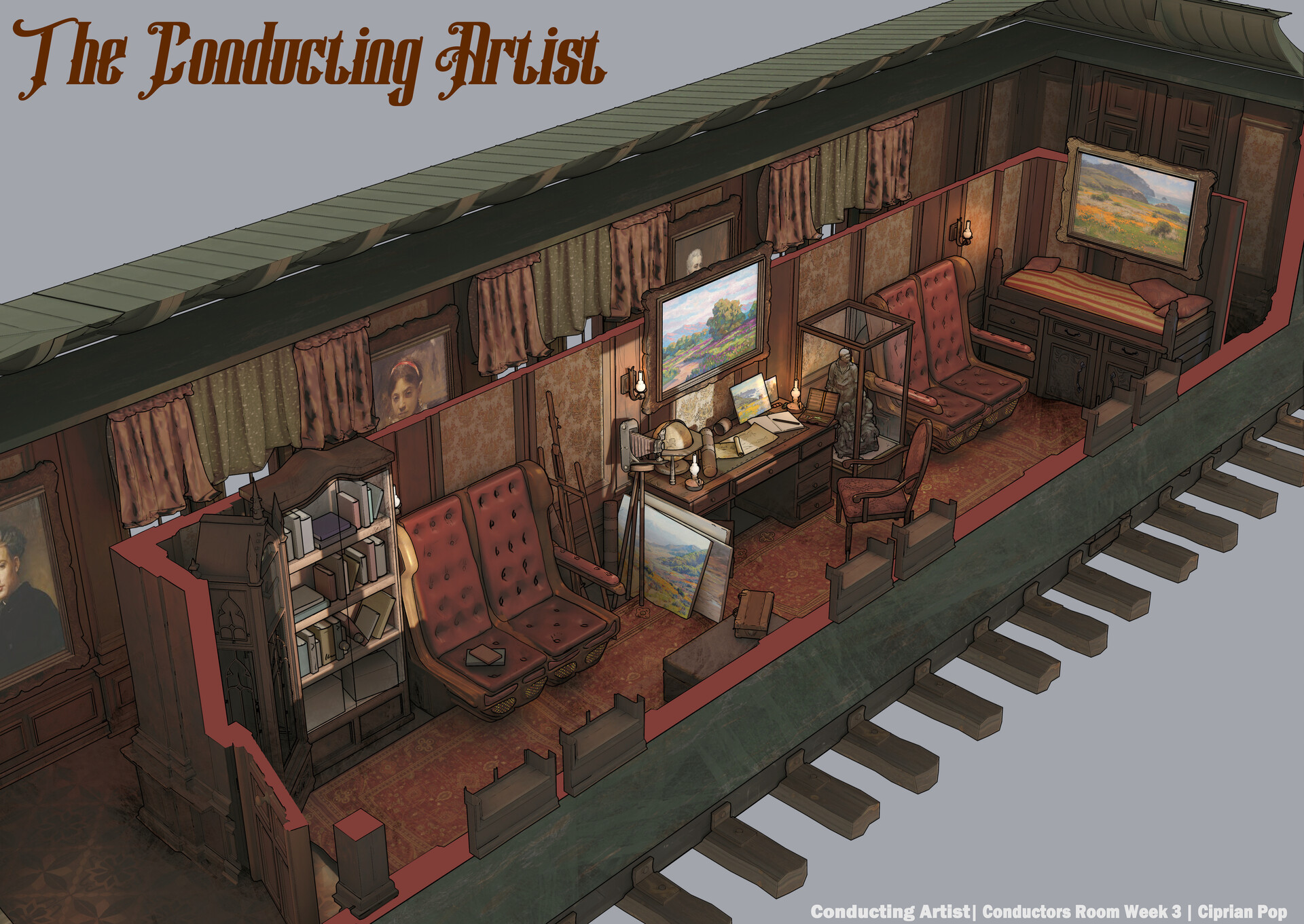 ArtStation - The Conducting Artist: Conductors Room