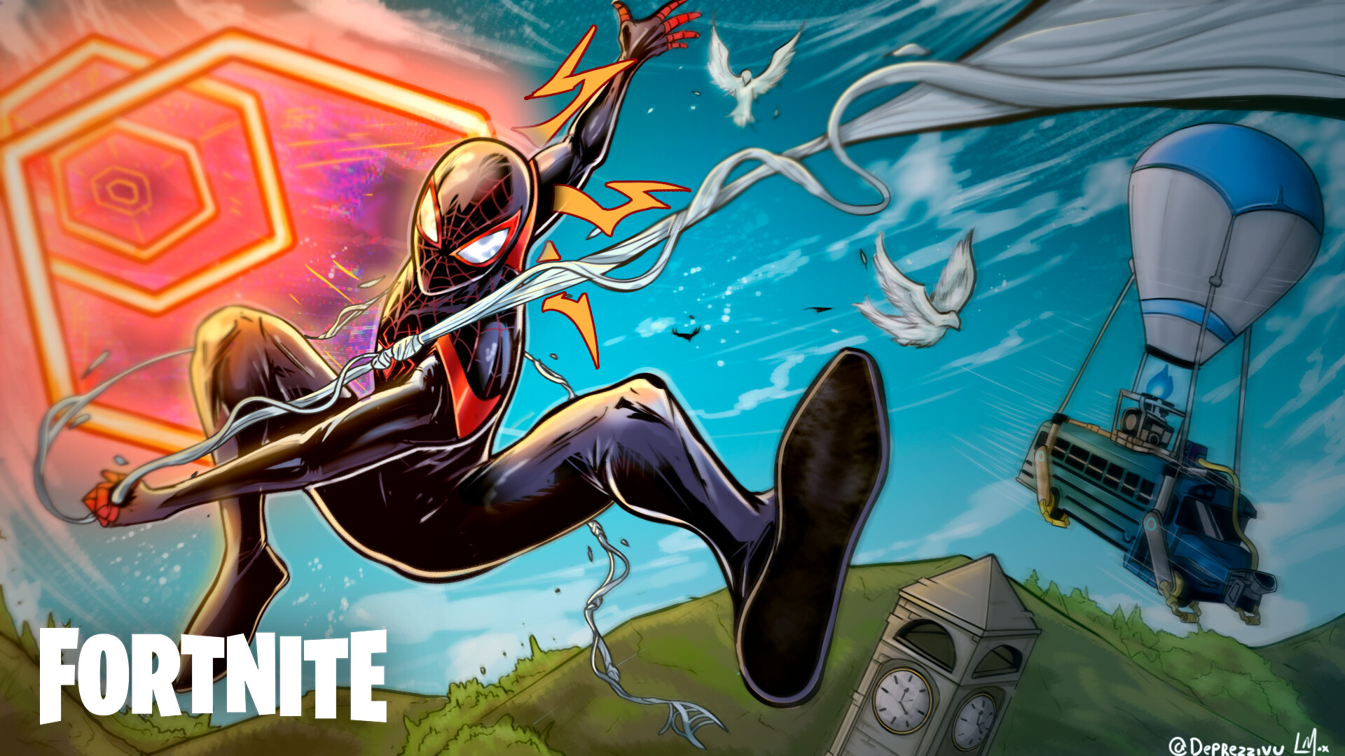 ArtStation - Miles Morales Loading Screen Art