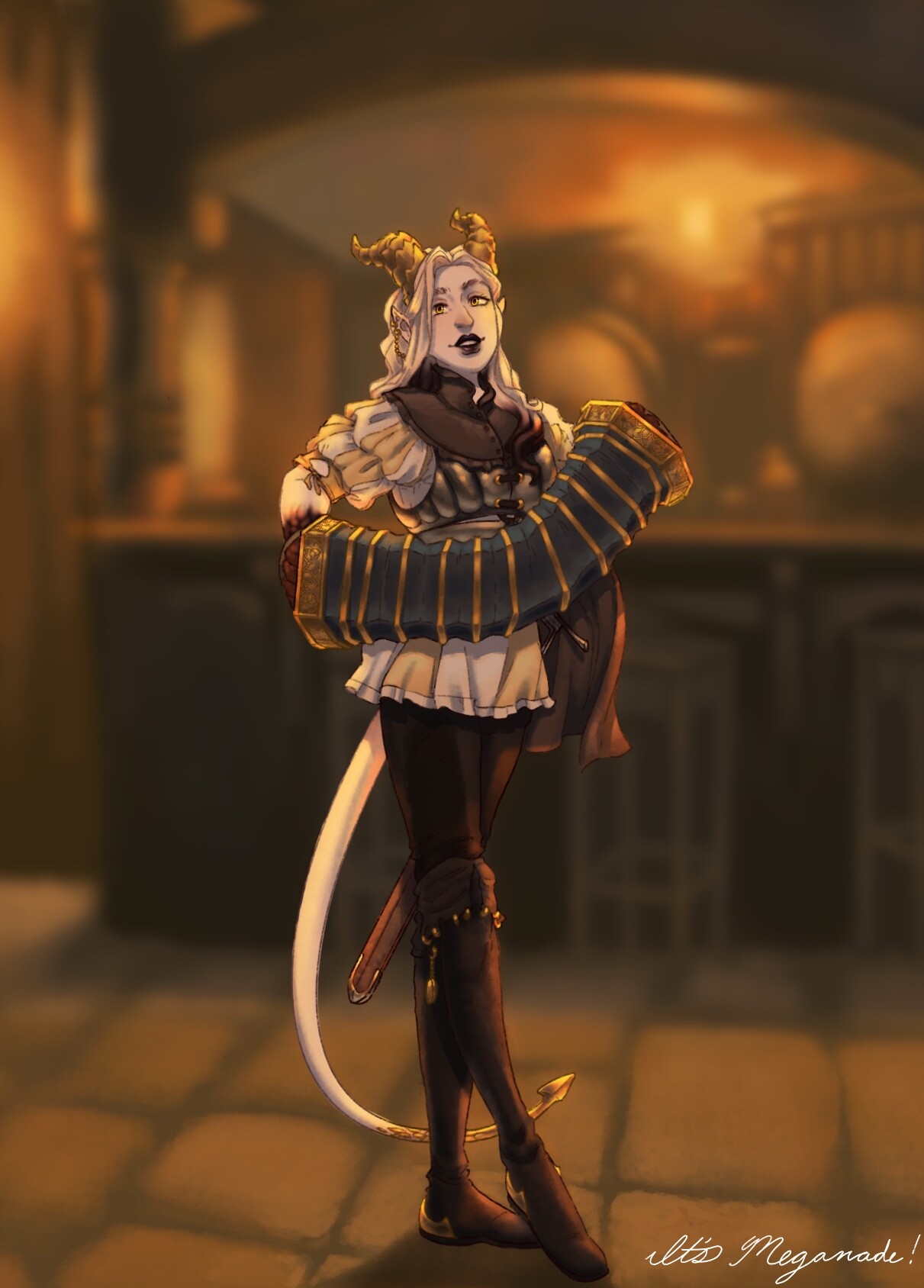 ArtStation - Tiefling Bard Commission
