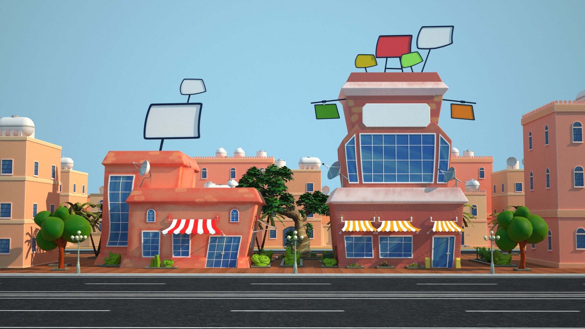 ArtStation - cartoon street