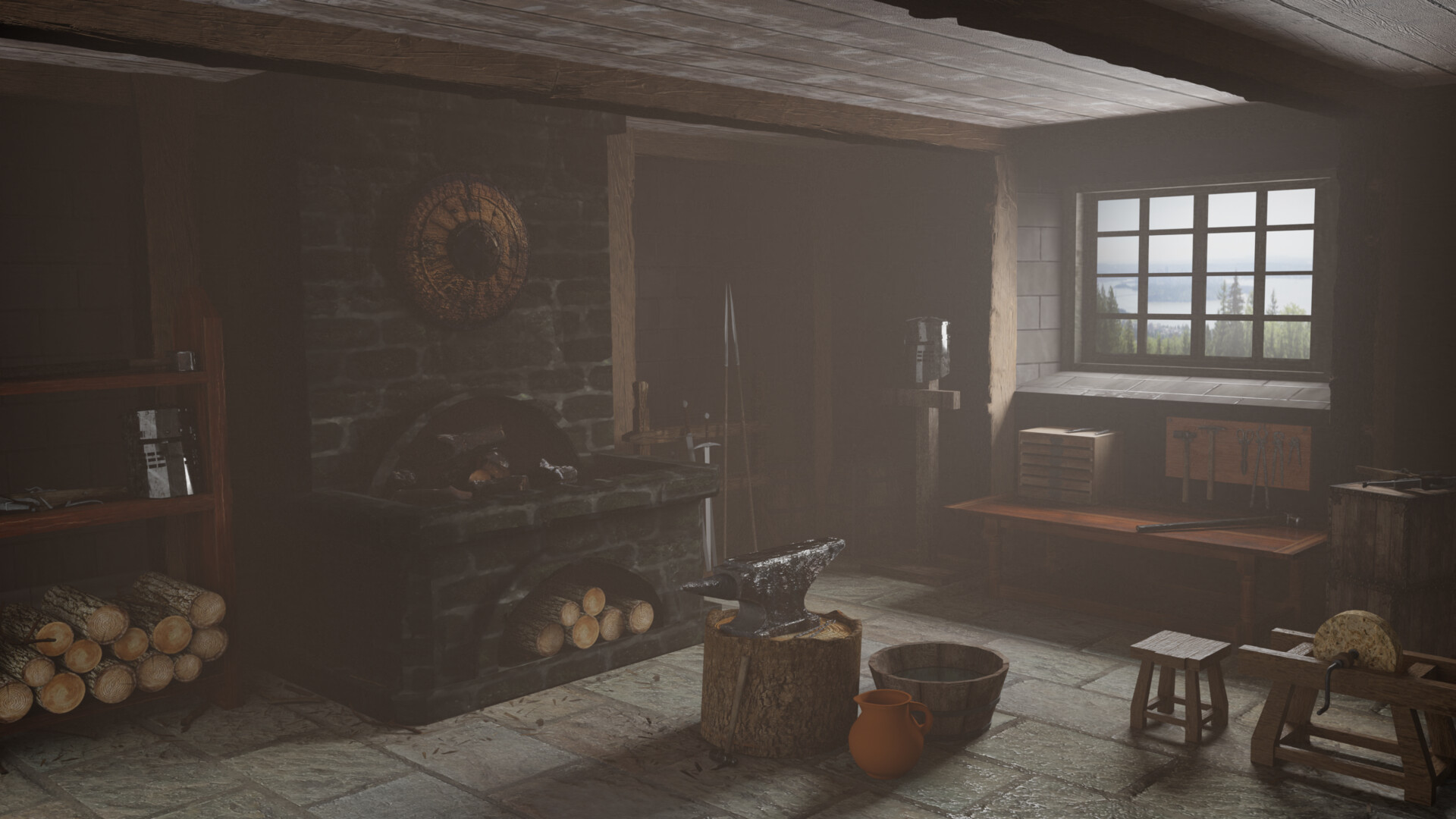 ArtStation - Blacksmith's Room - Blender 3D Remake