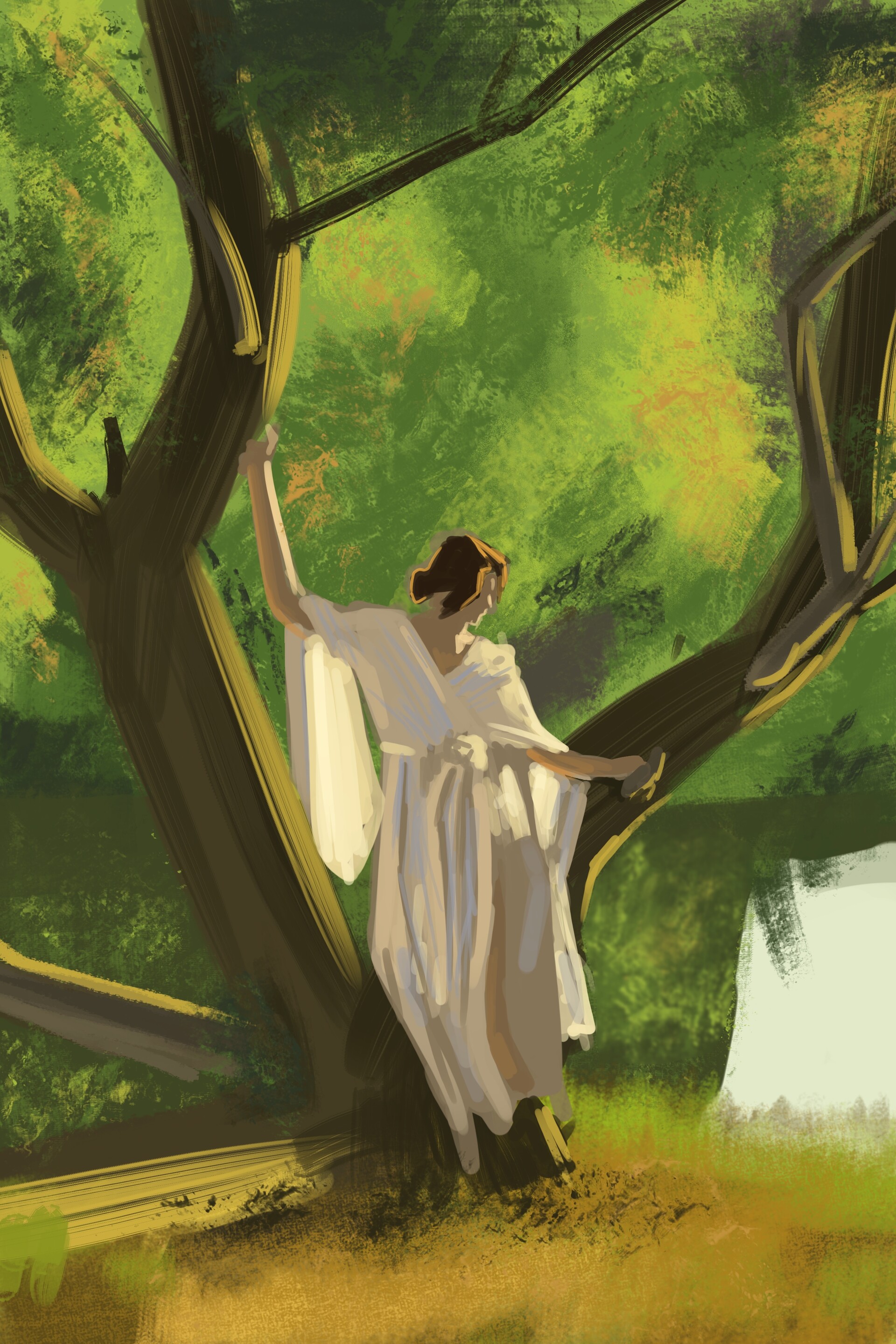 ArtStation - Sketch of a girl near the river