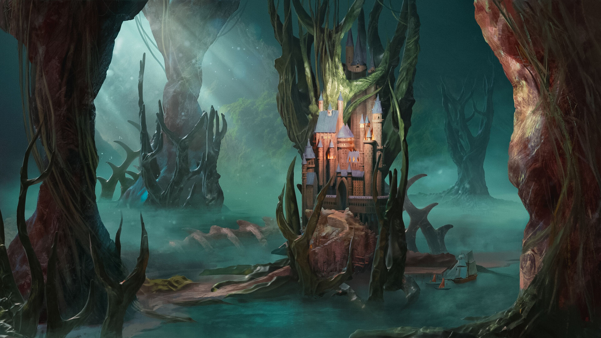 ArtStation - swamp castle