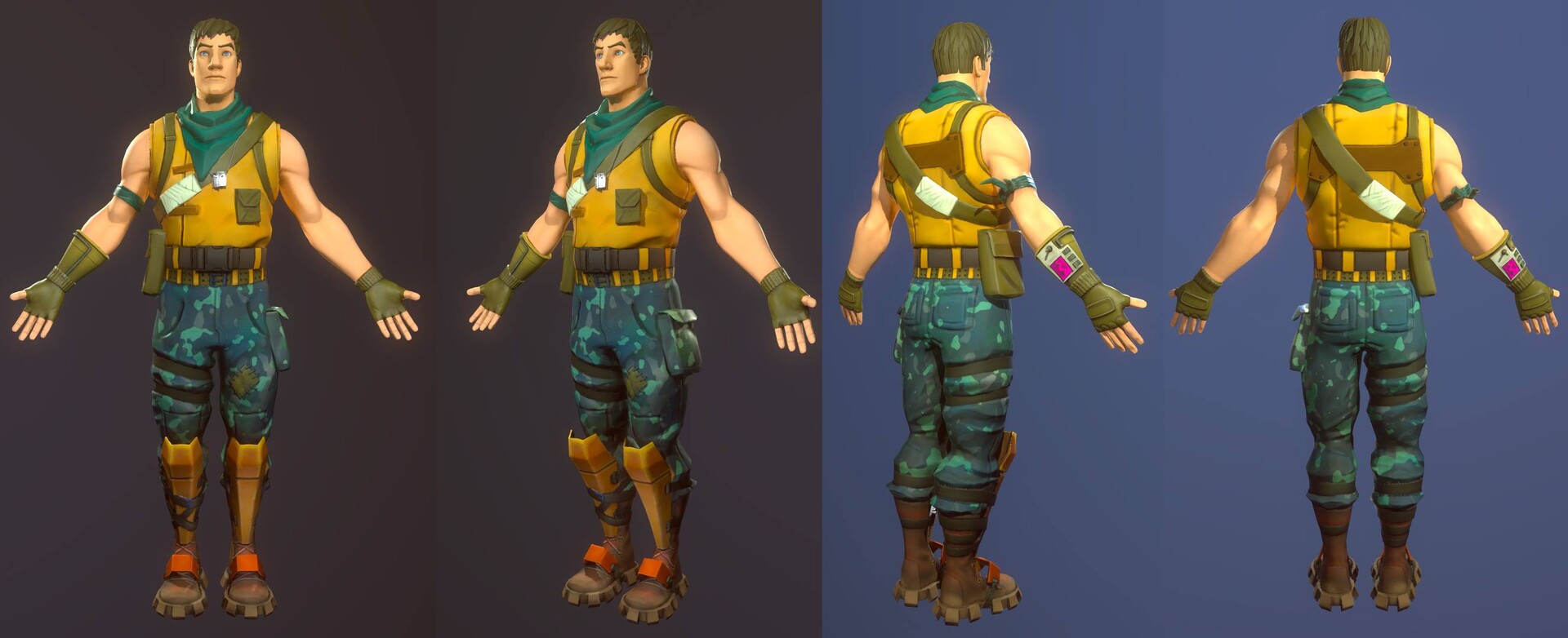 ArtStation - Fortnite Fan Art - PBR shader - Game Model