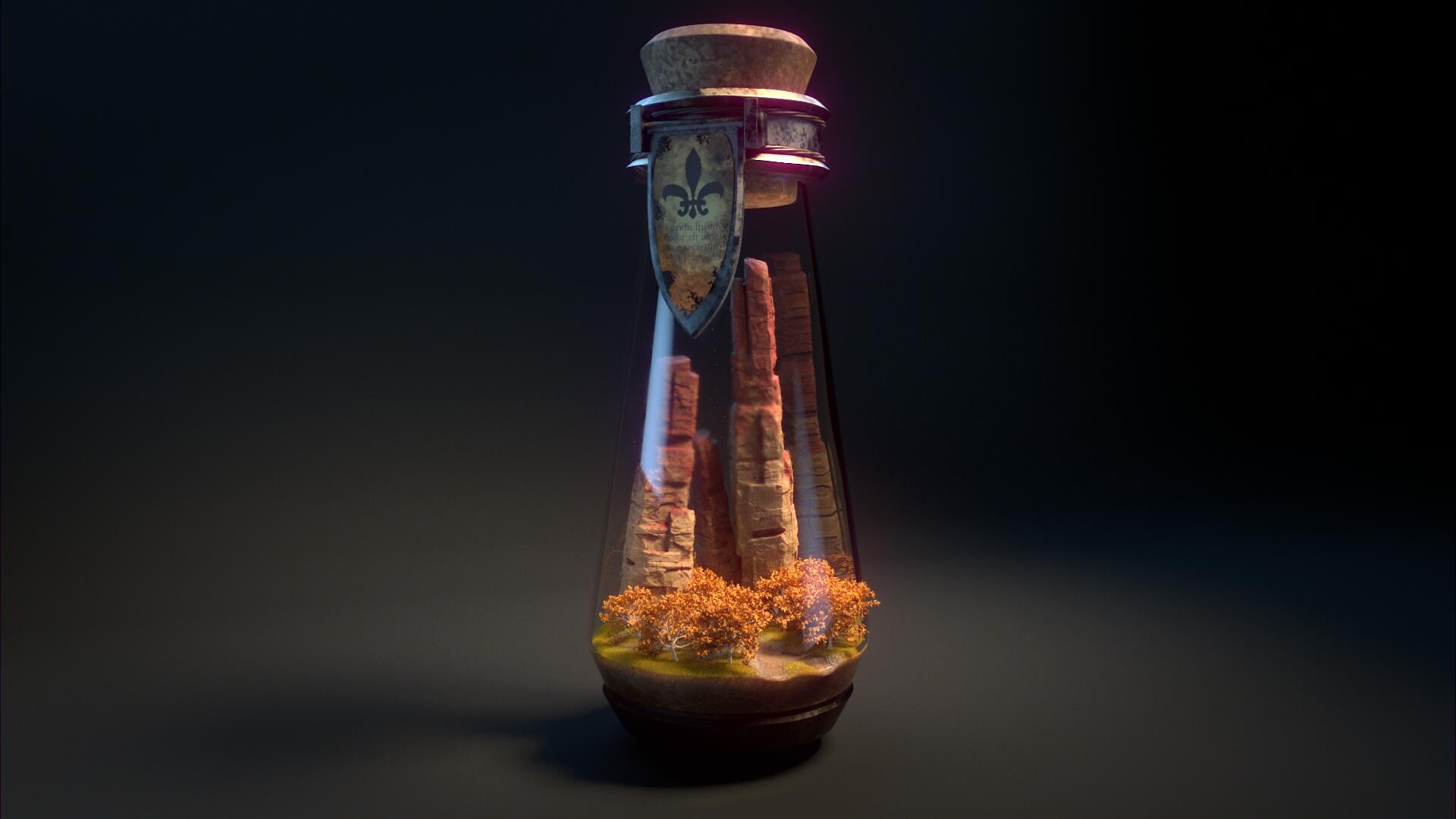 ArtStation - Rocks In a Bottle