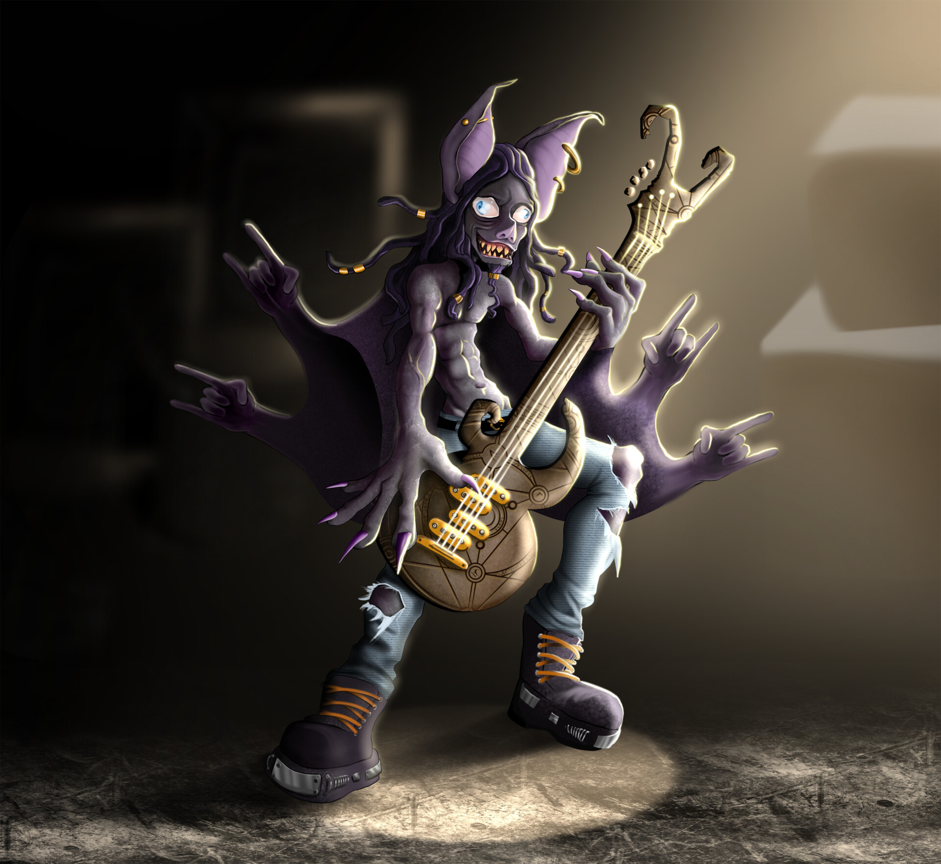 ArtStation - Guitar bat