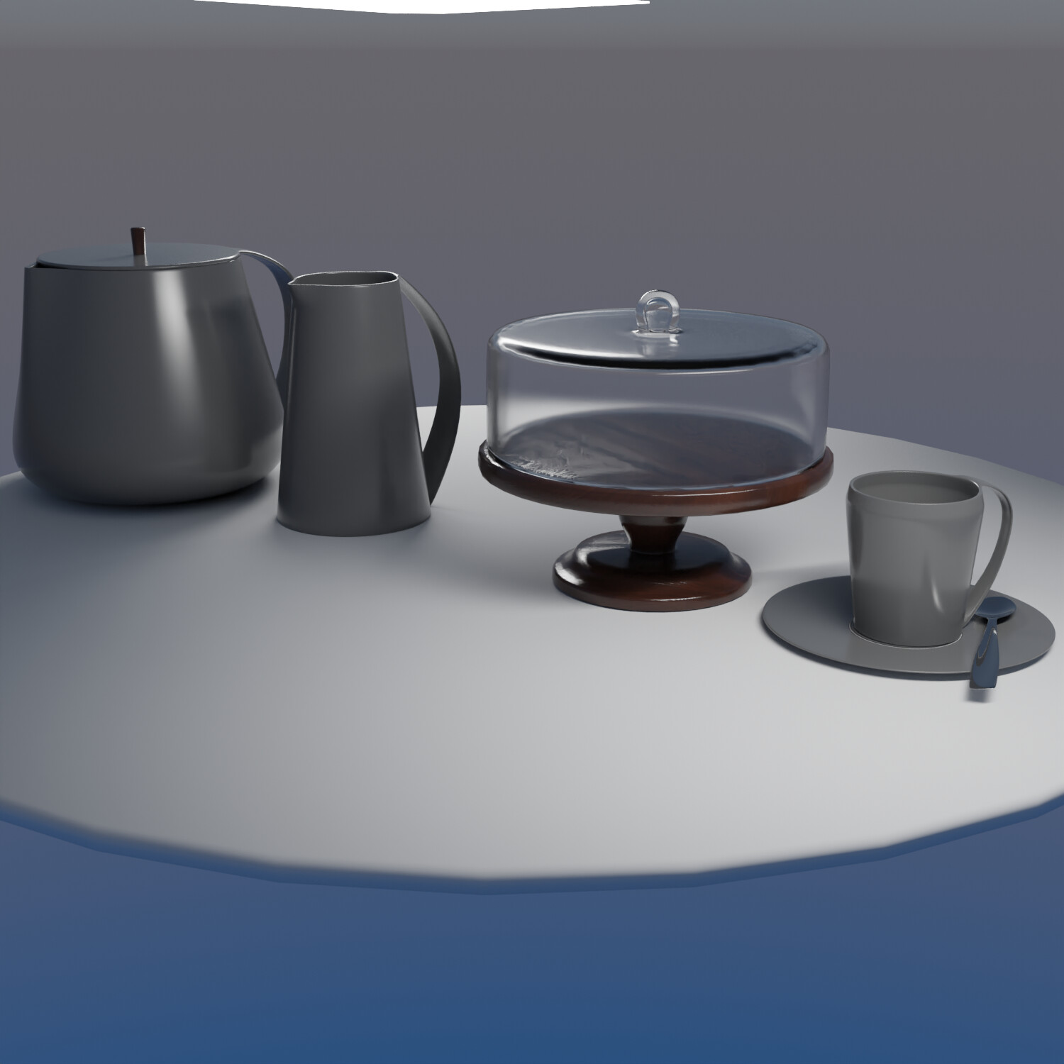 ArtStation - Minimalistic tea set