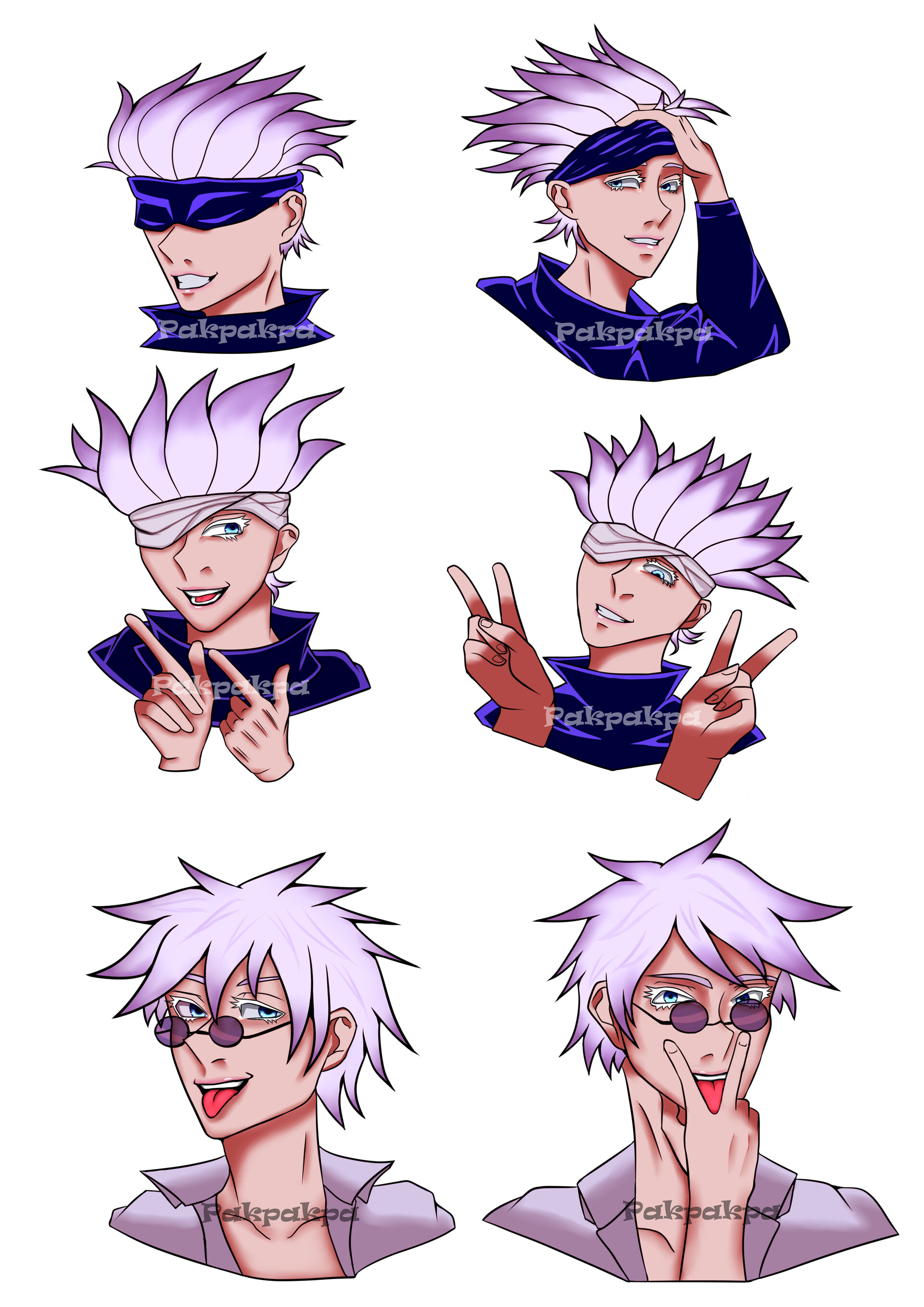 ArtStation - Stickers with Satoru Gojo