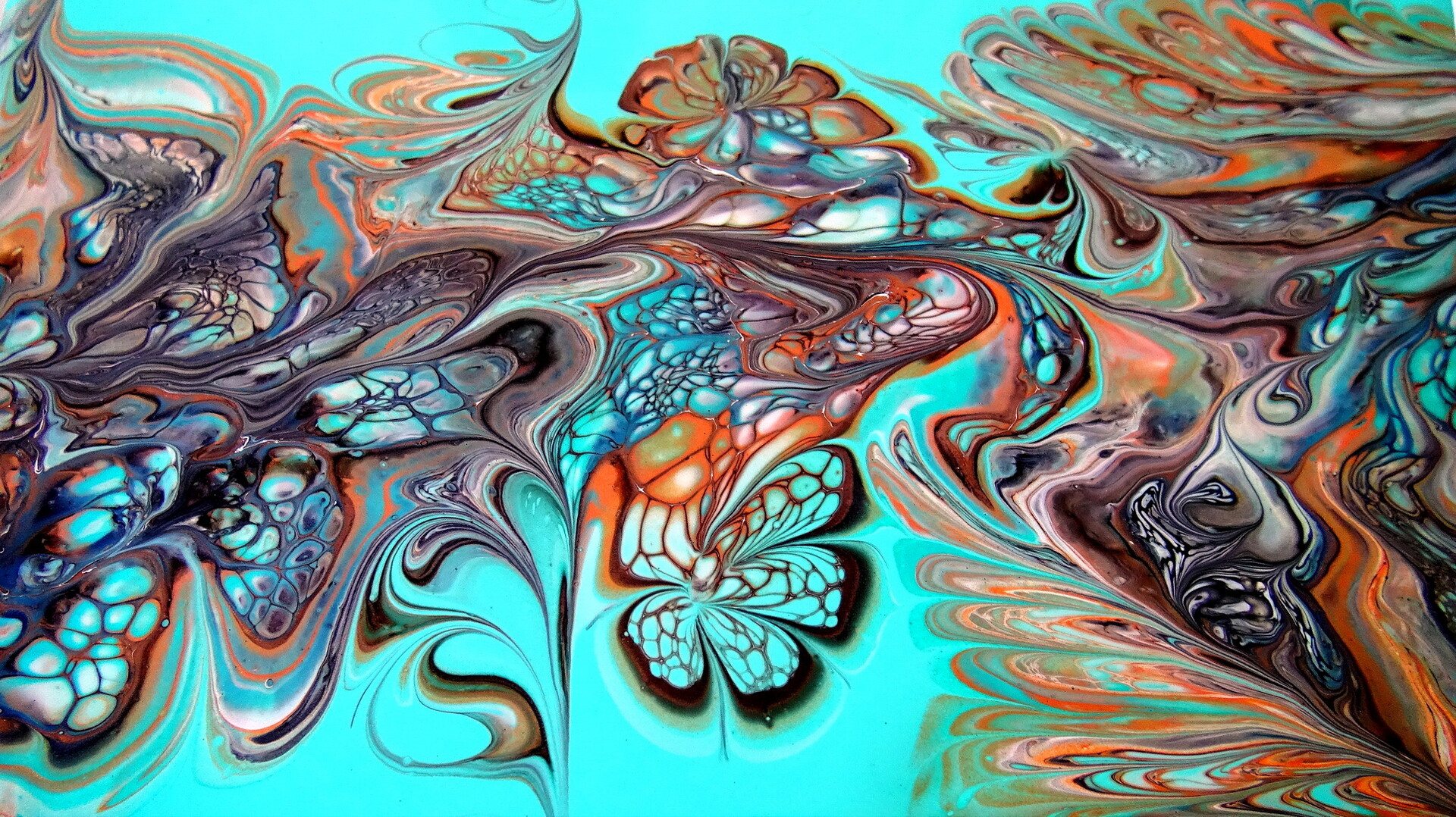 Just pour with Fiona - Blooming with my Pouring medium ~ Acrylic pour ...