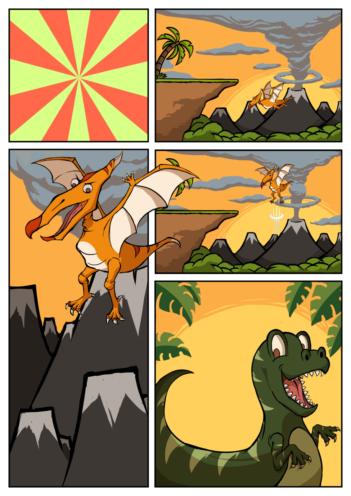 Zino Fufeyin - [COMMISION WORK] - Children's P.S Comic BG #3: Dino Hunters