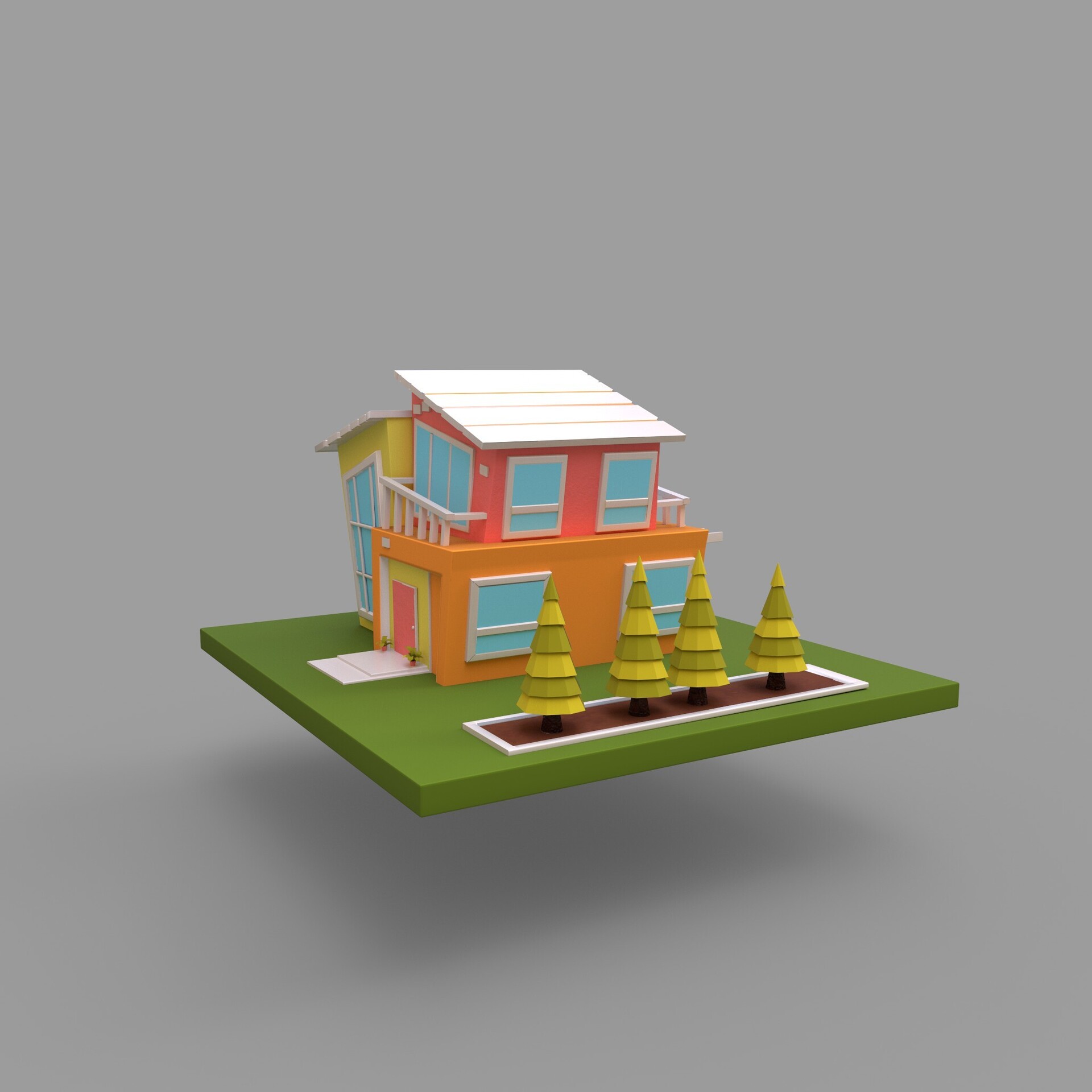 ArtStation - Cartoon Modern House