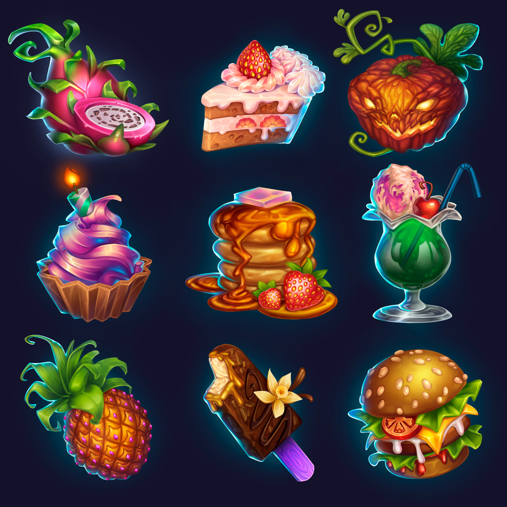 ArtStation - Food icons