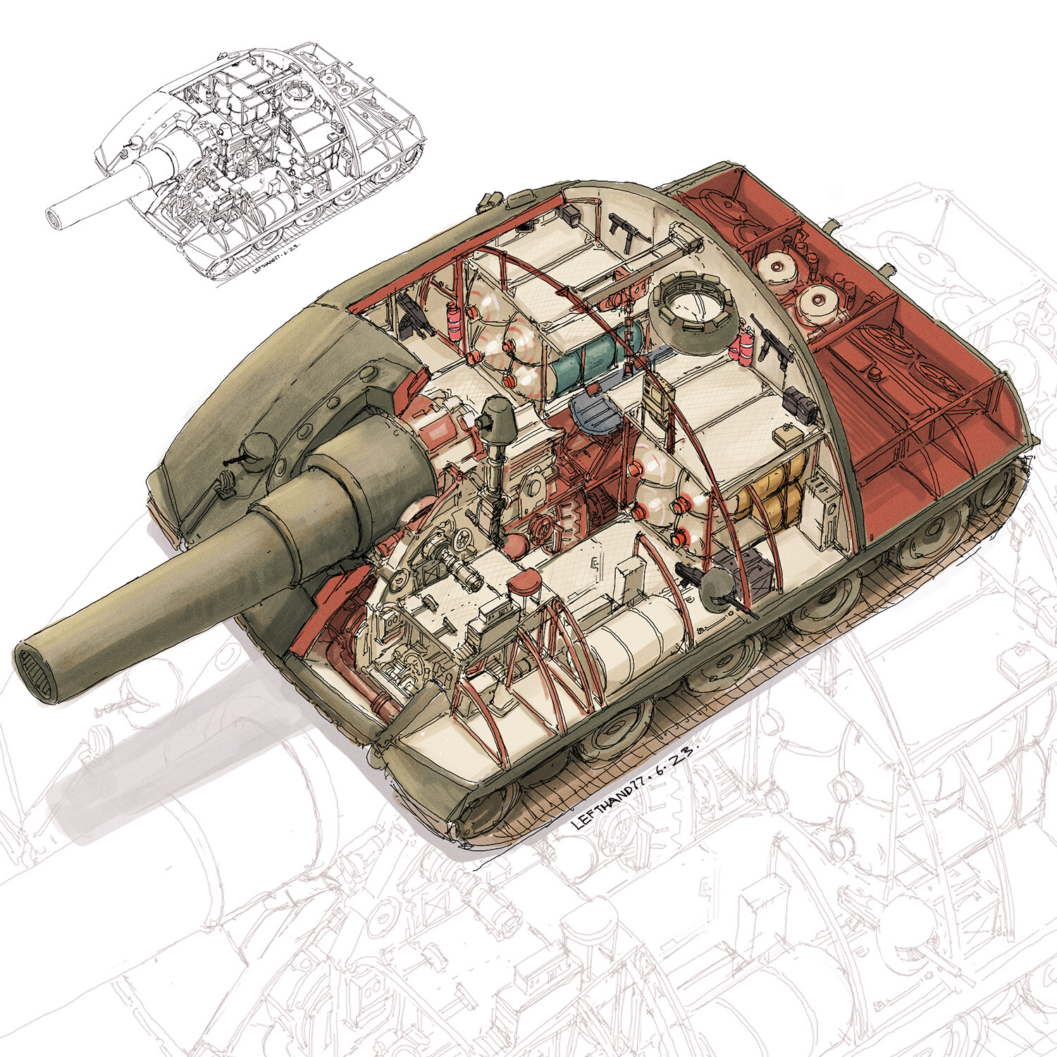 ArtStation - sketchs 6.23 tank