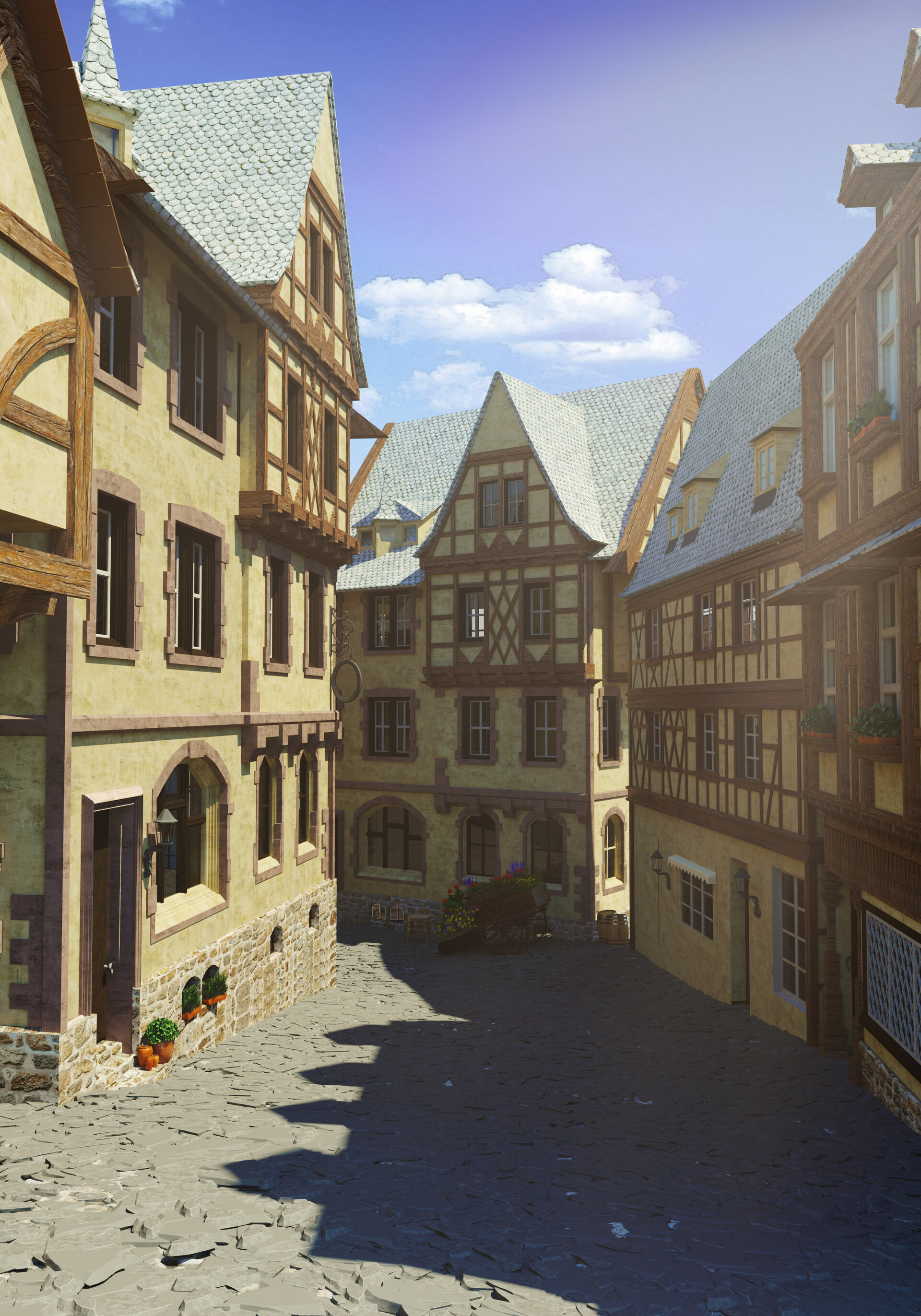 ArtStation - medieval village