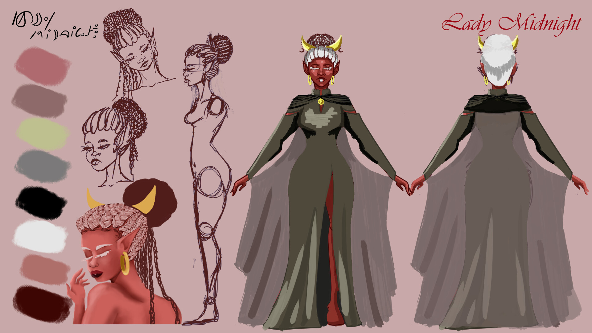 ArtStation - Lady Midnight - Character sheet