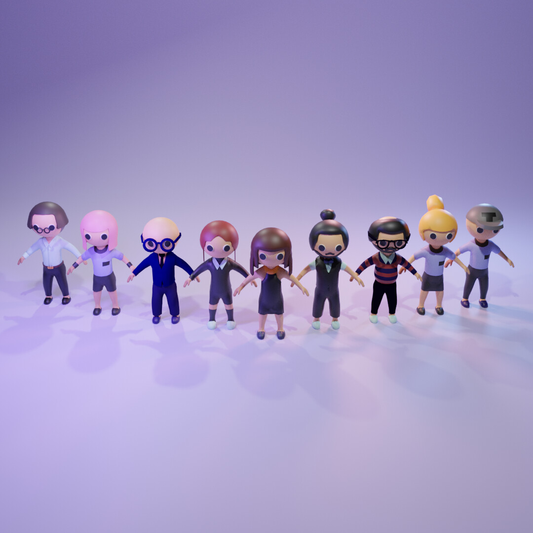 ArtStation - Chibi Stickman Characters