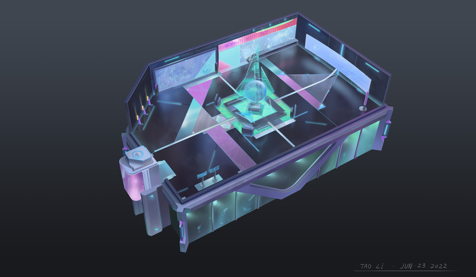 ArtStation - Cyberpunk Control Center