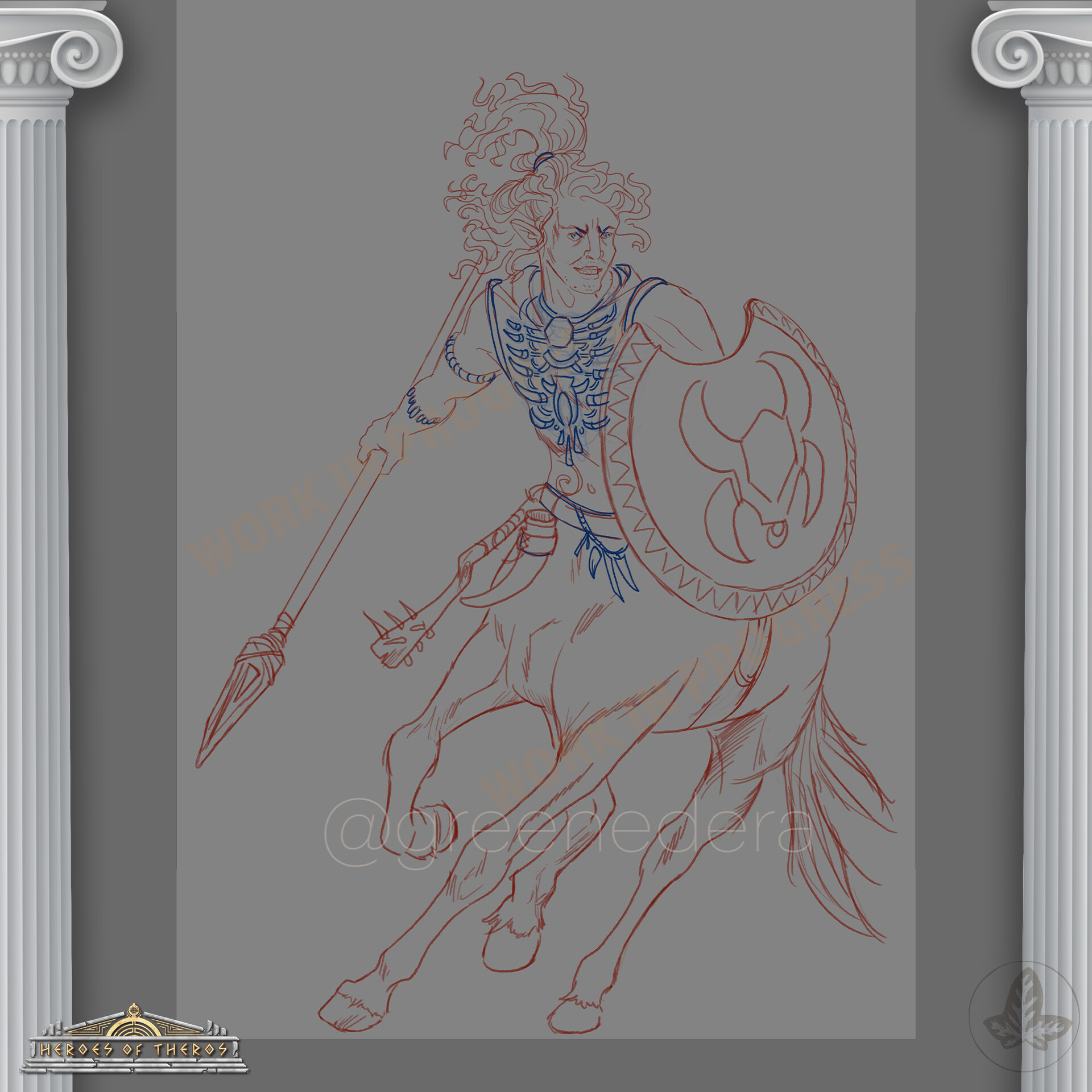 Elena "Greenedera" Zambelli - Centaur cleric - Heroes of Theros