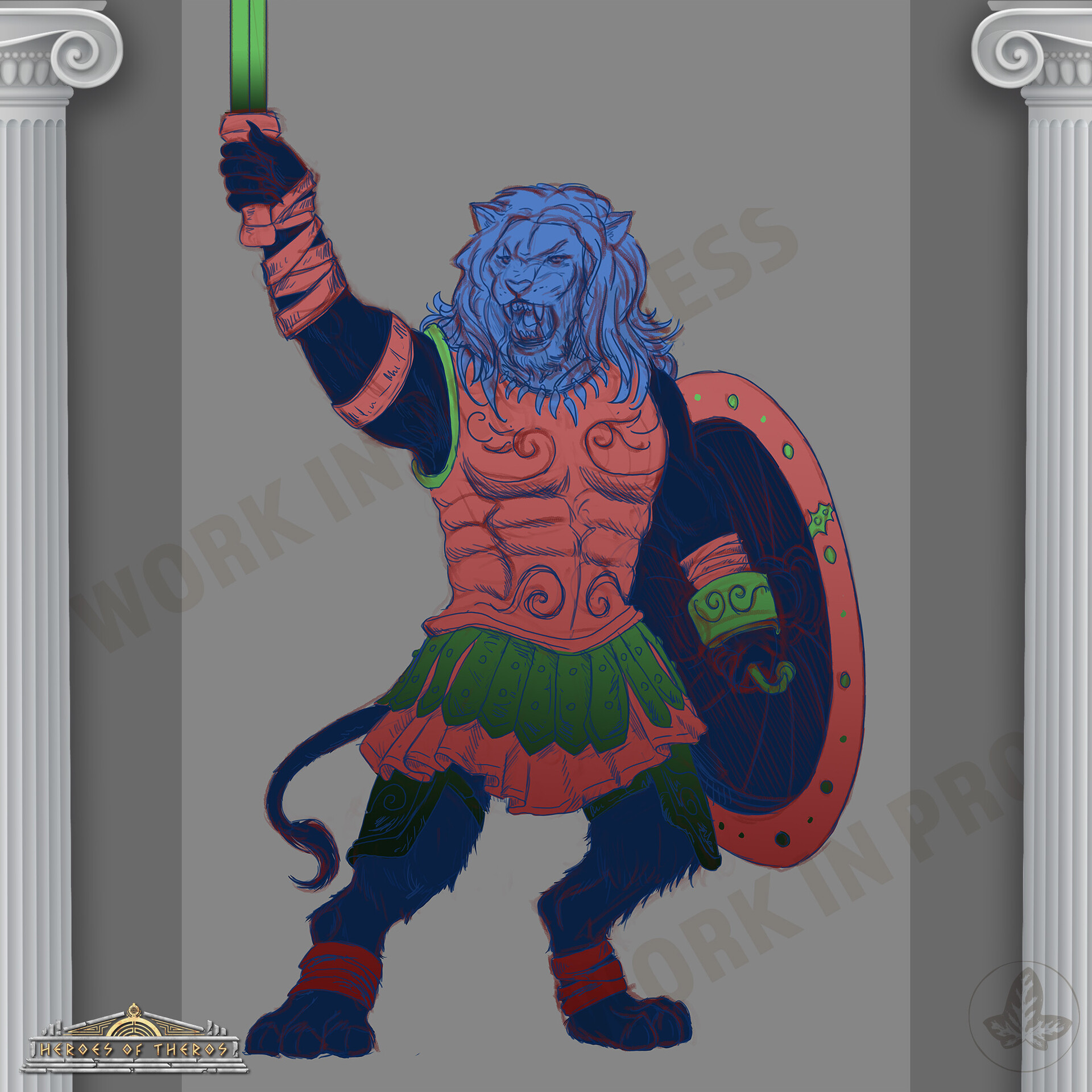 Elena "Greenedera" Zambelli - Leonin Battlemaster fighter - Heroes of ...