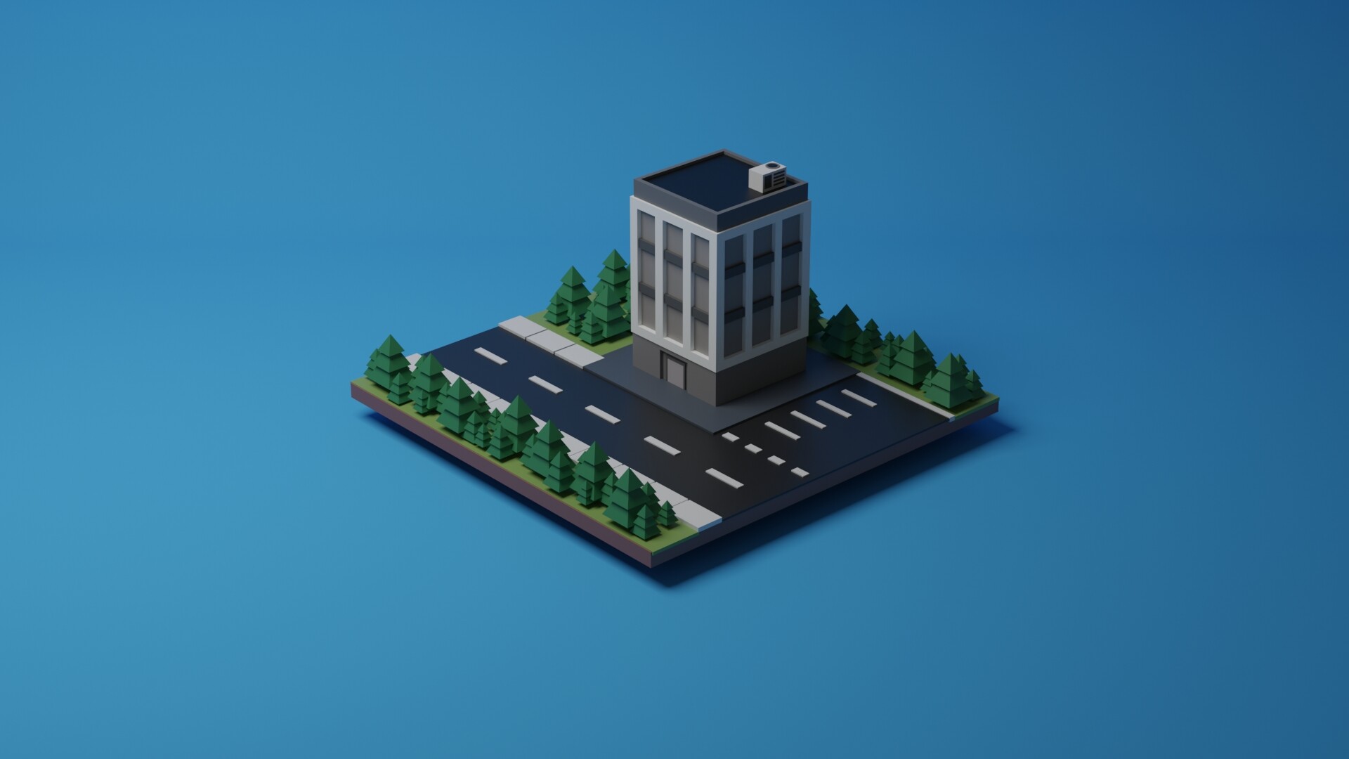 ArtStation - 3D Low Poly Office With Environments