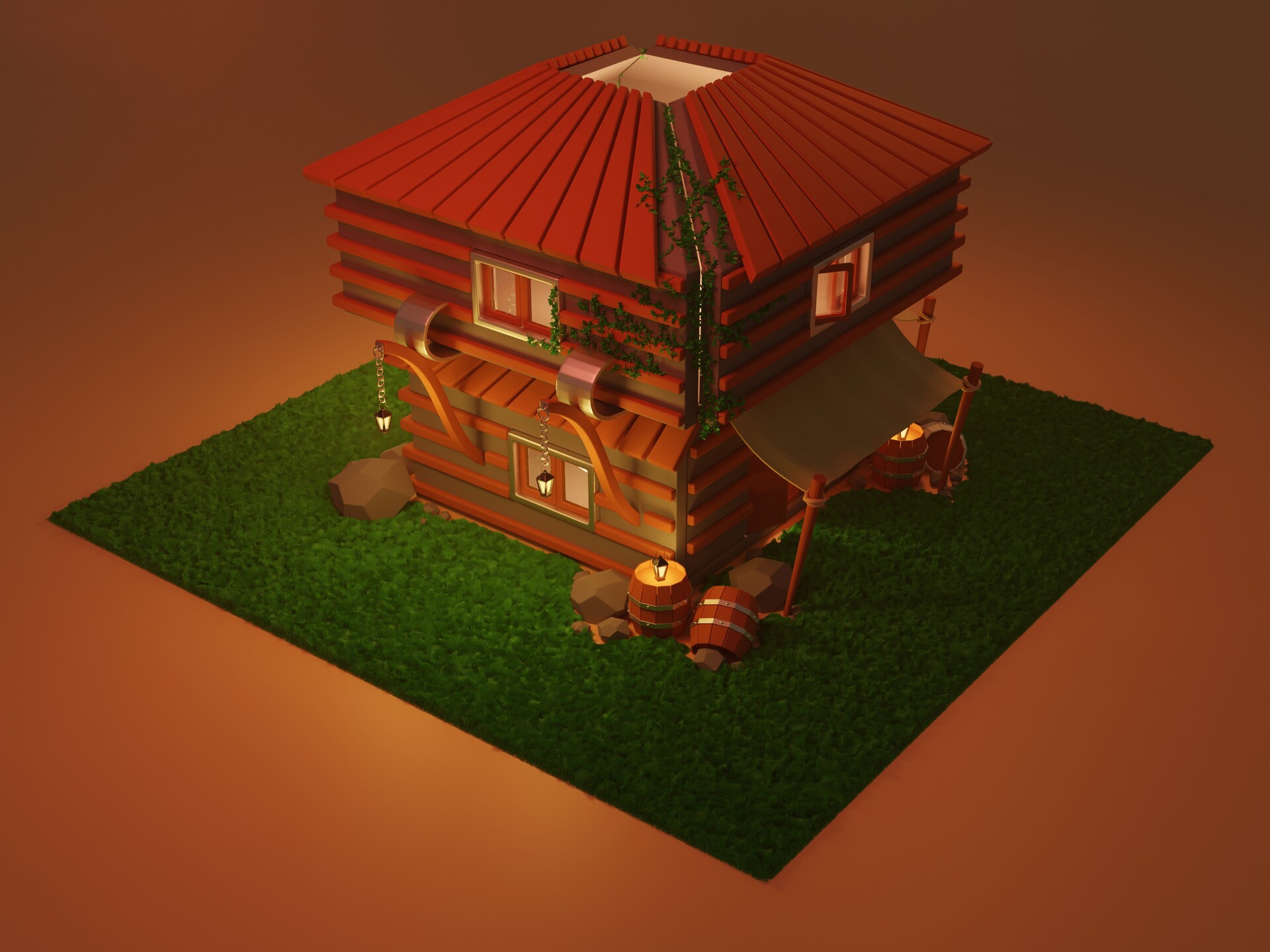 ArtStation - Low Poly Building