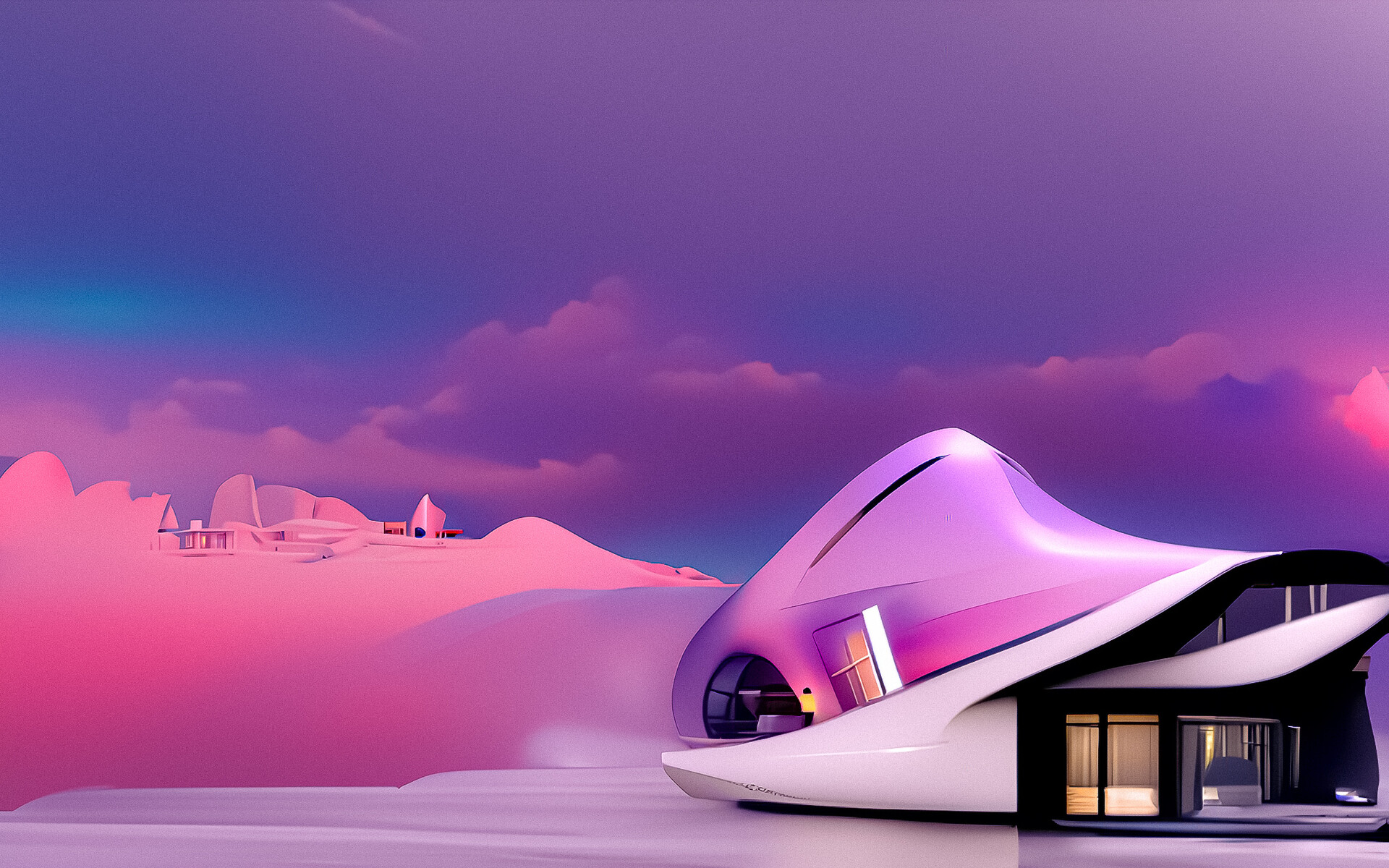 ArtStation - Synthwave Architecture #1