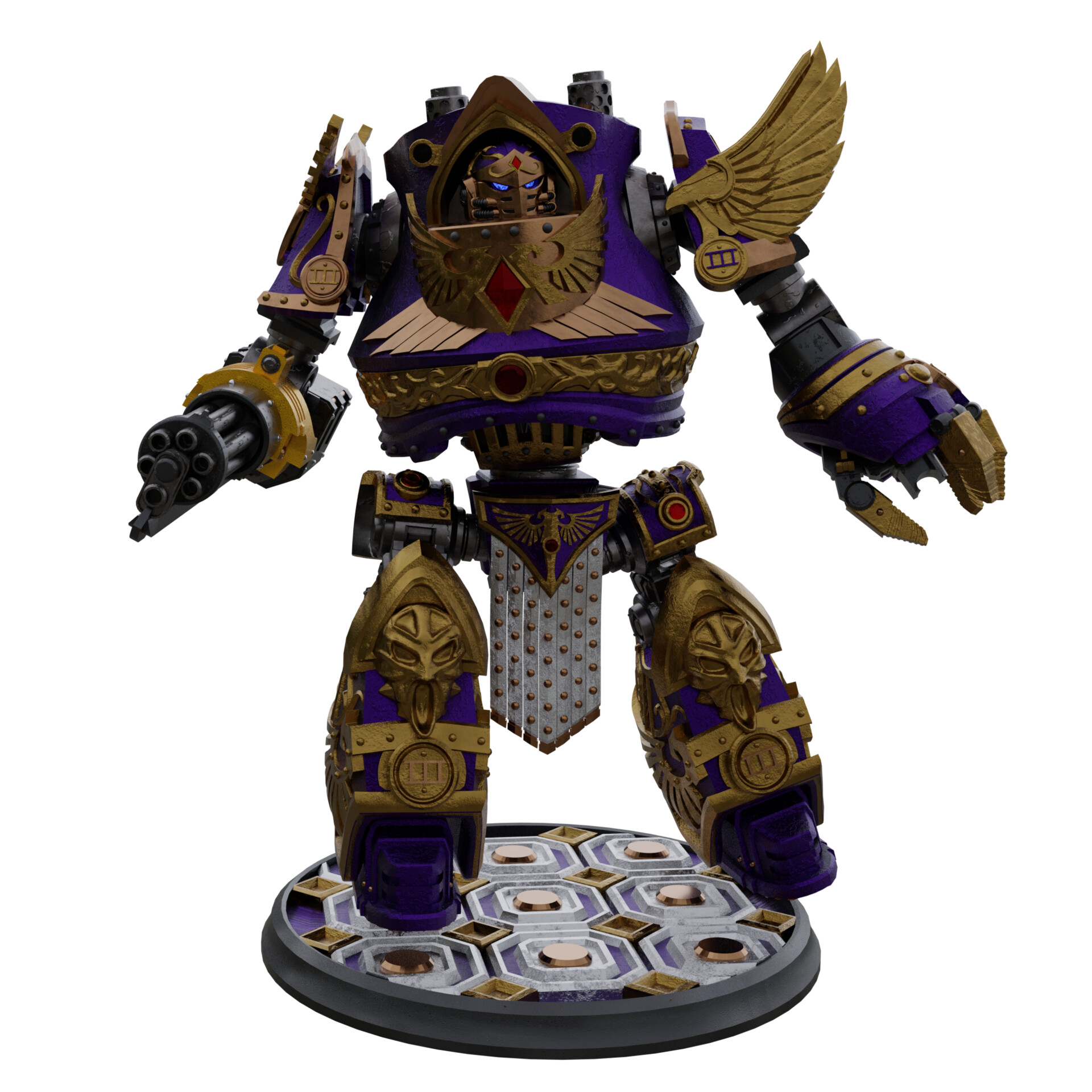 ArtStation - Primarch Inspired Dreadnought - Emperor's Children