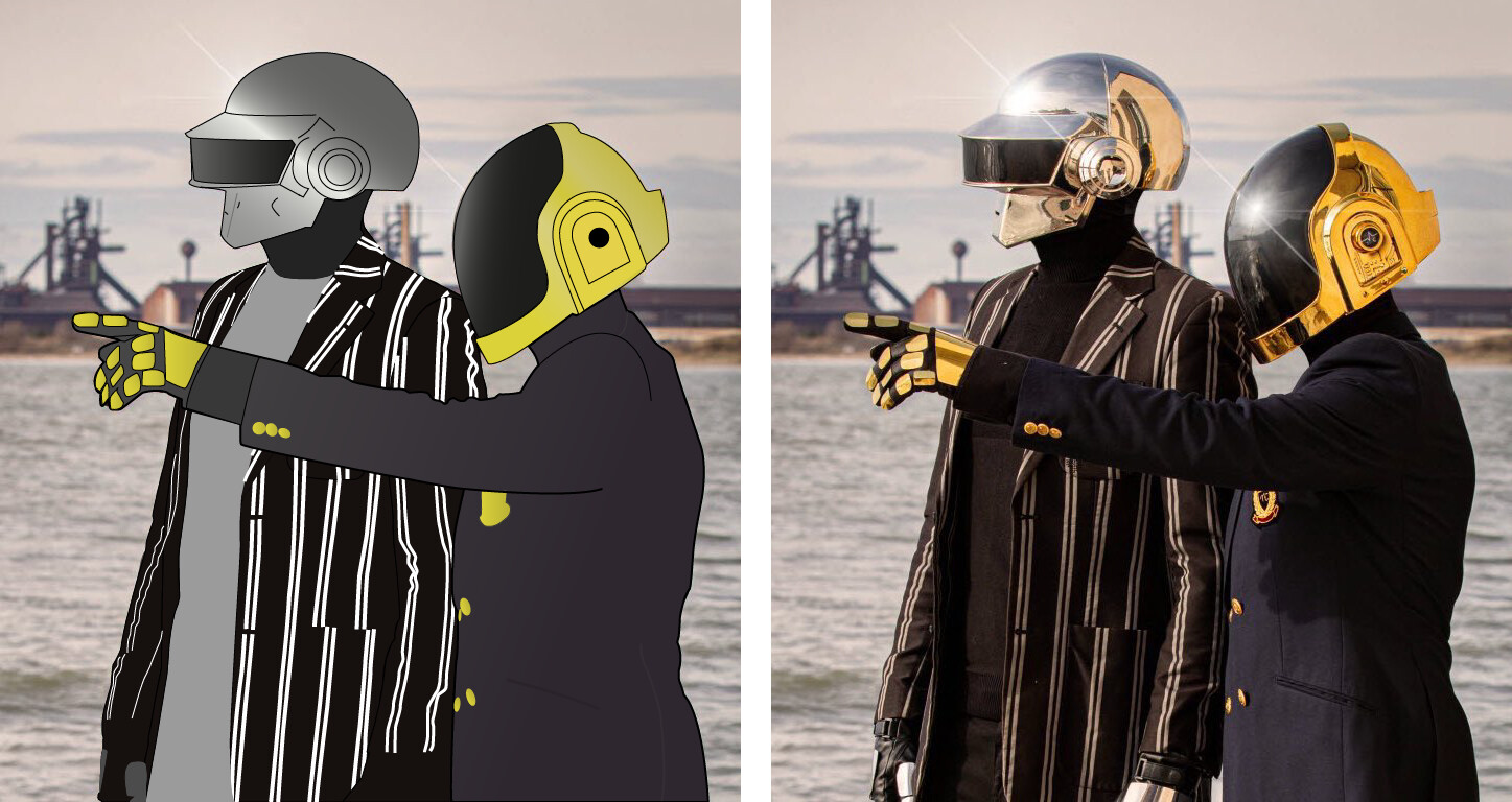 ArtStation - Daft Punk via Illustrator (Attempt)