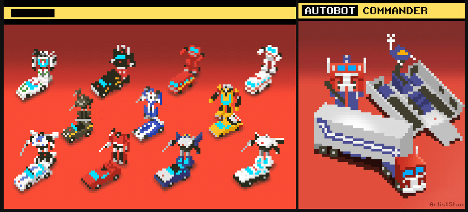ArtistStan - Transformers Pixelart