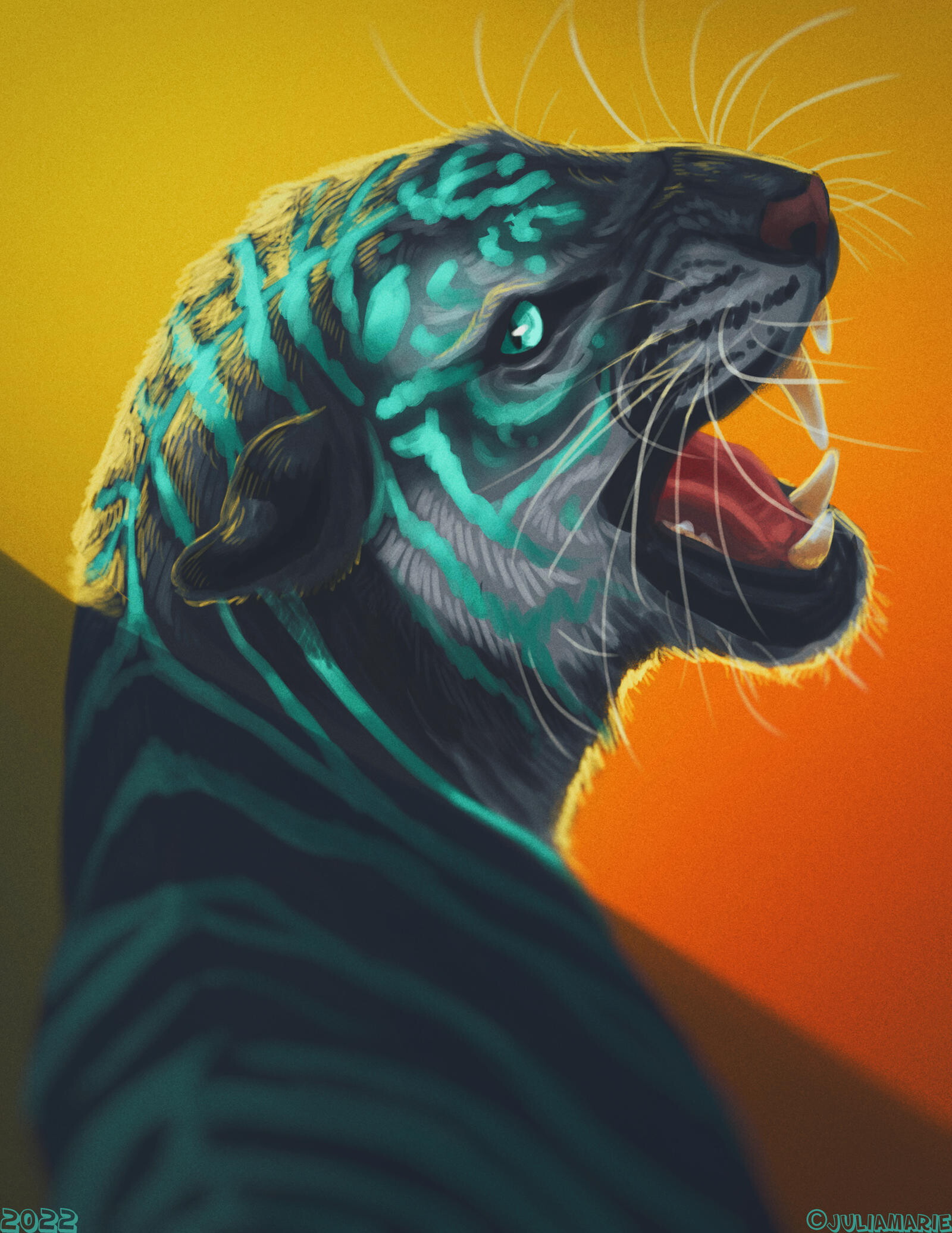 ArtStation - Angry Mythical Tiger