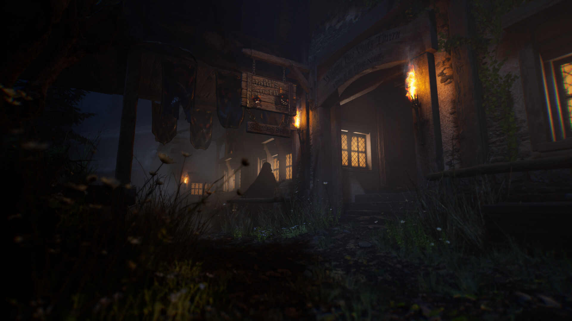 Zach Gregory - Void's Tavern UE5 - Exterior Night Scenes