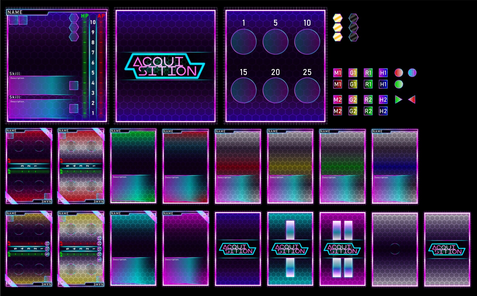 ArtStation - UI UX Practice | Board Card Game | ACQUISITION | NYP ...