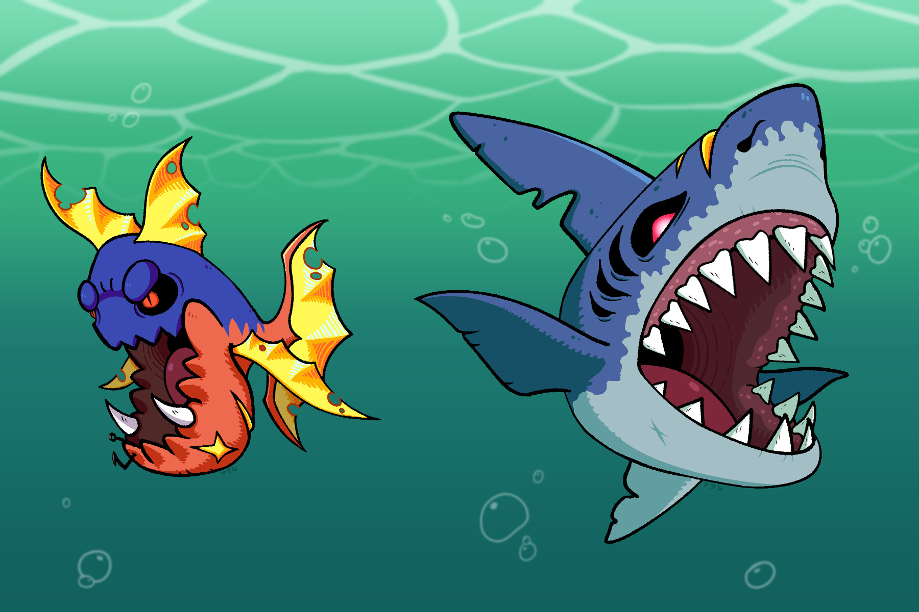 ArtStation - Carvanha and Sharpedo