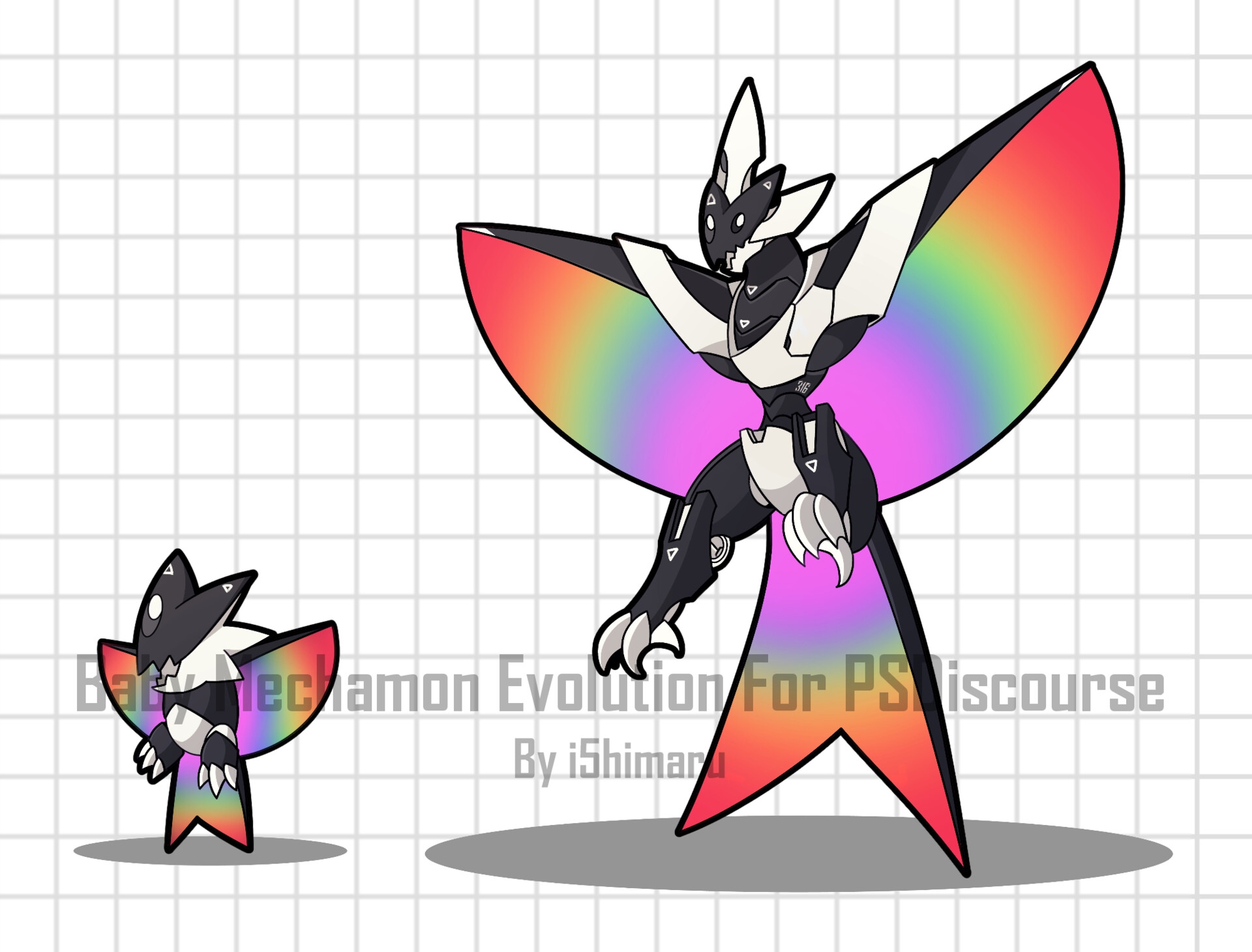 ArtStation - Baby mechmon Evo. VI For PSDiscourse
