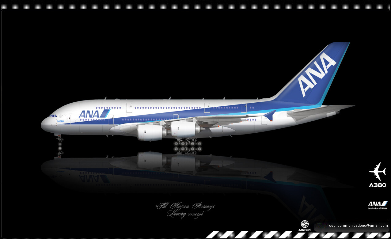ArtStation - 全日本空輸 All Nippon Airways Airbus A380 Livery concept