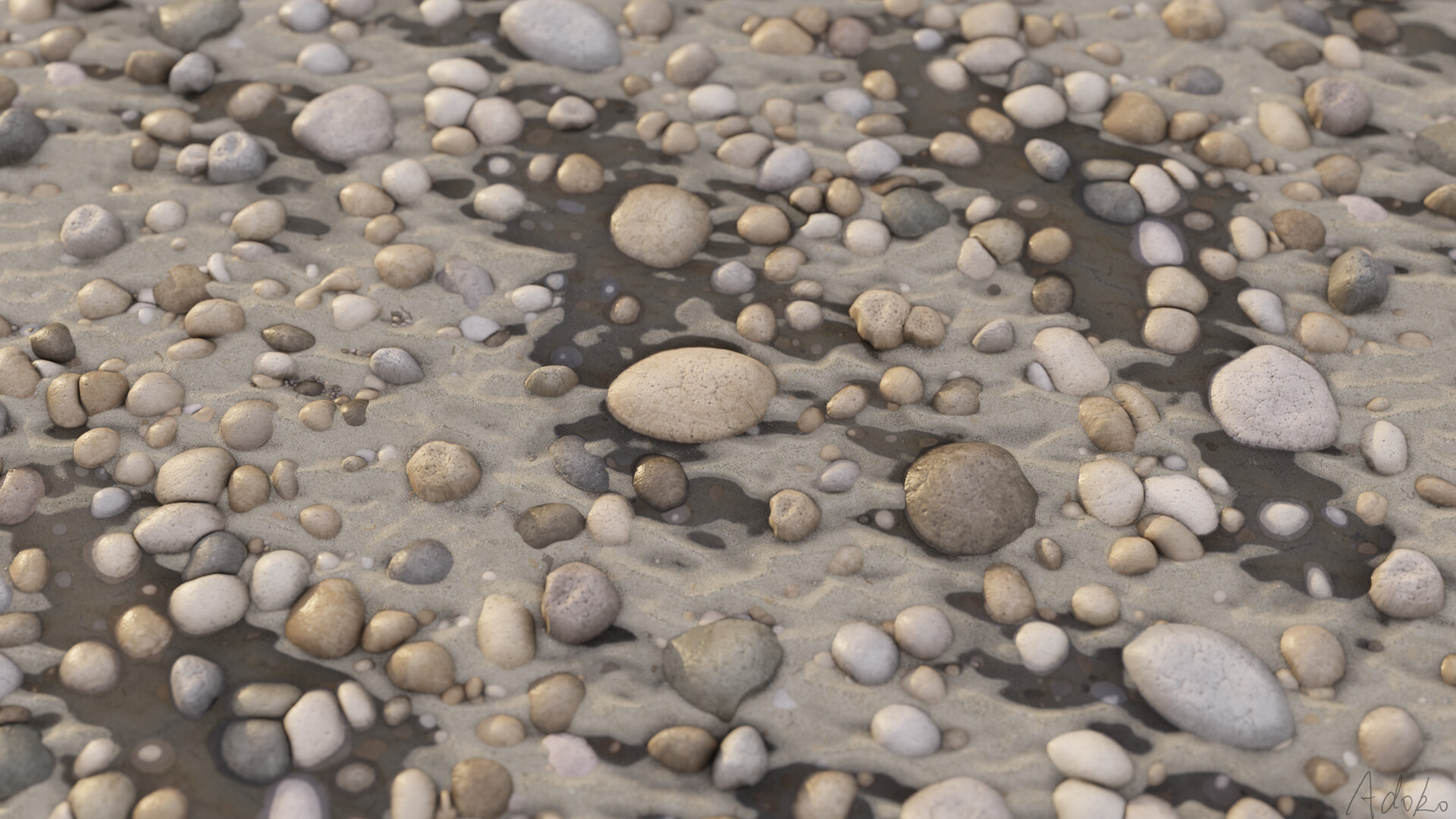 Adoko - pebbles material study