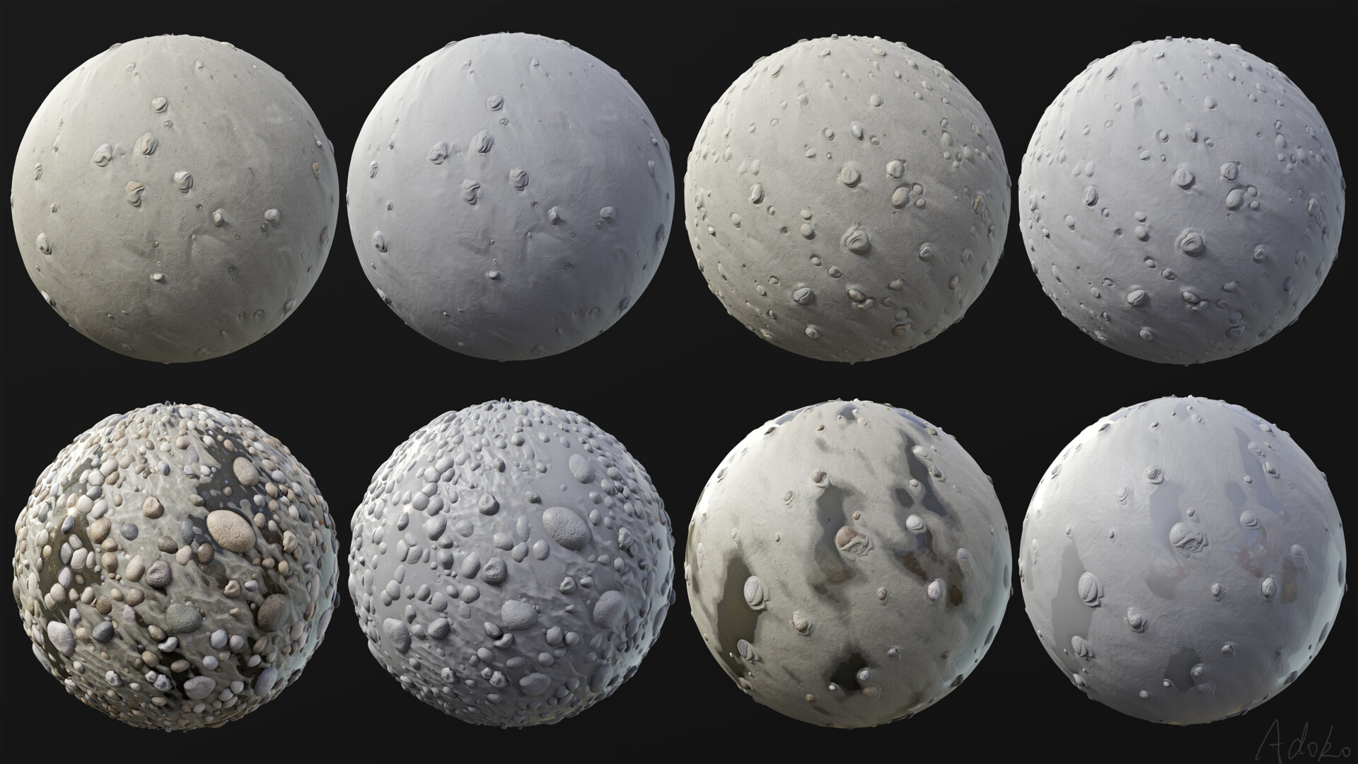 Adoko - pebbles material study