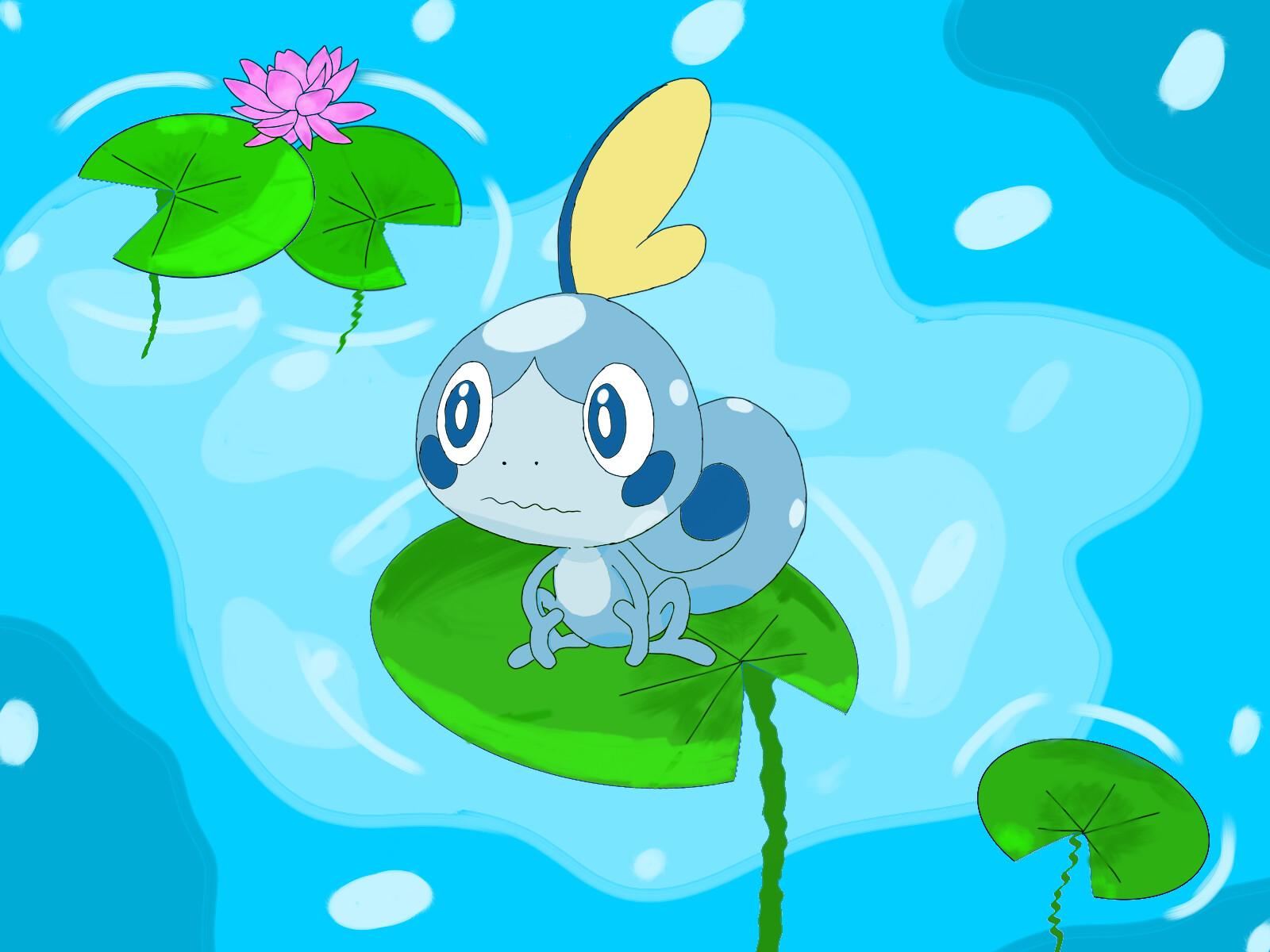 ArtStation - POV:Sobble got startled by your scrolling