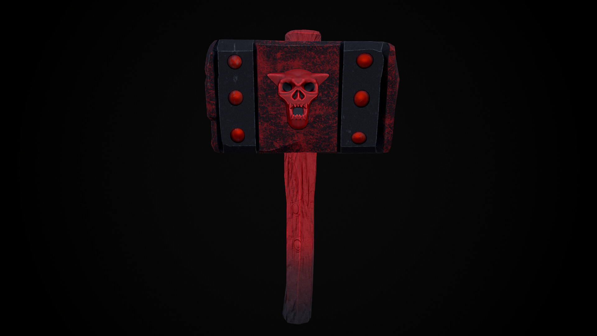 ArtStation - Red demon hammer #rust