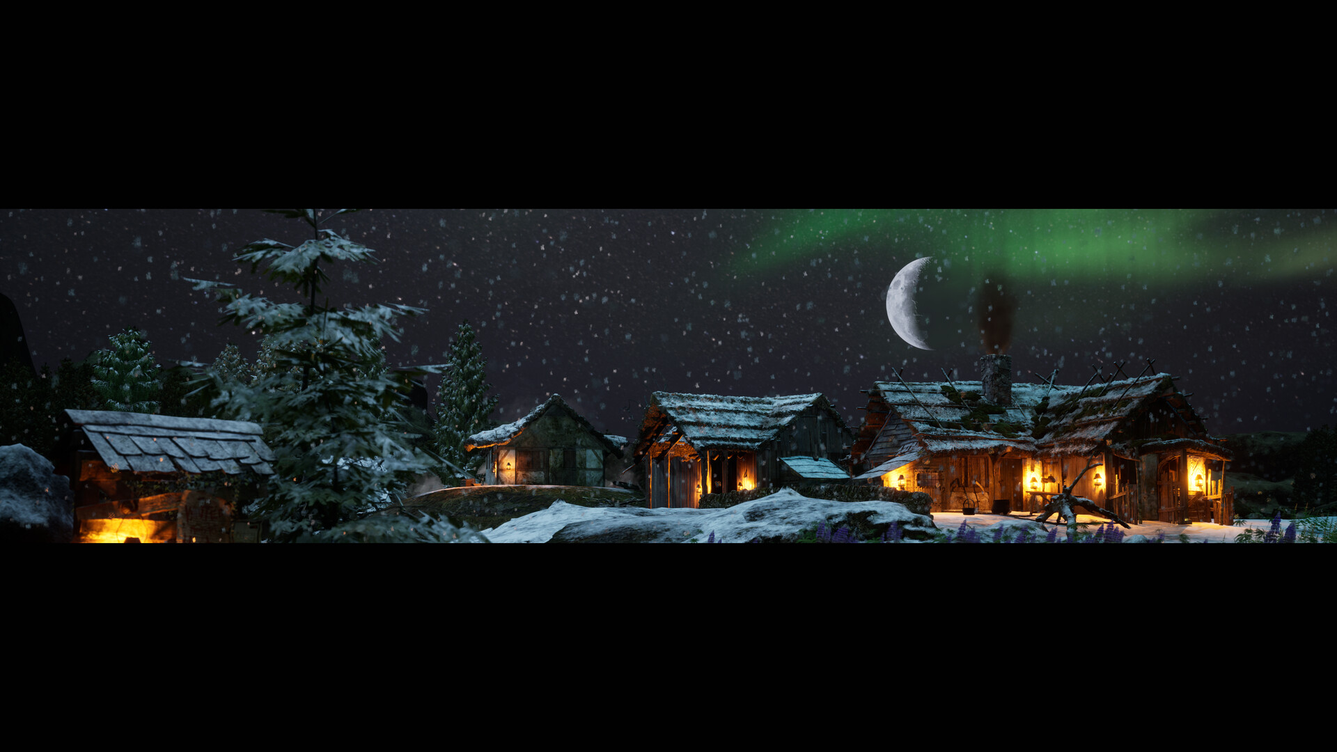 ArtStation - Medieval Winter village