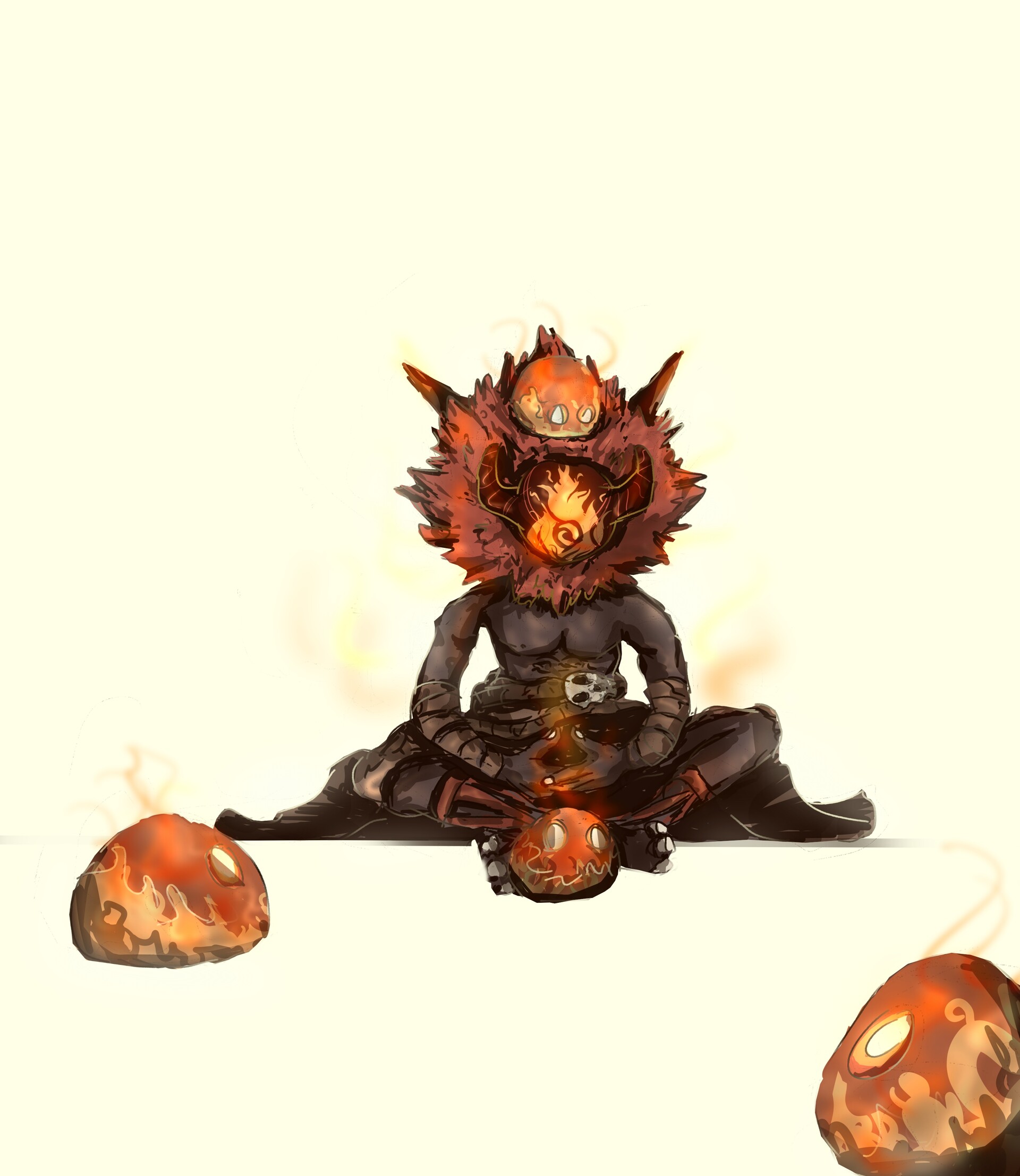 ArtStation - Pyro Hilichurl meditating