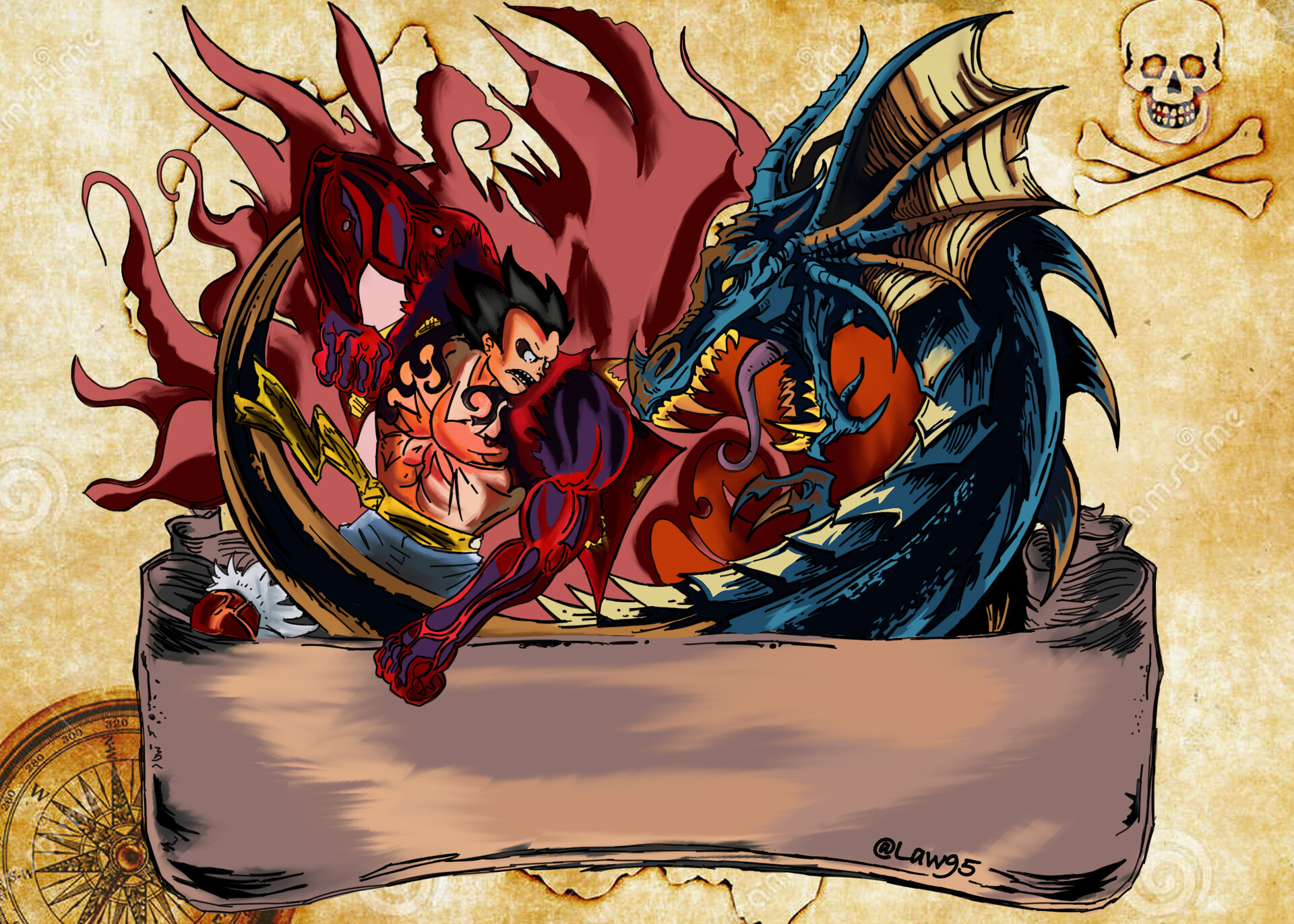 One Piece Luffy And Dragon
