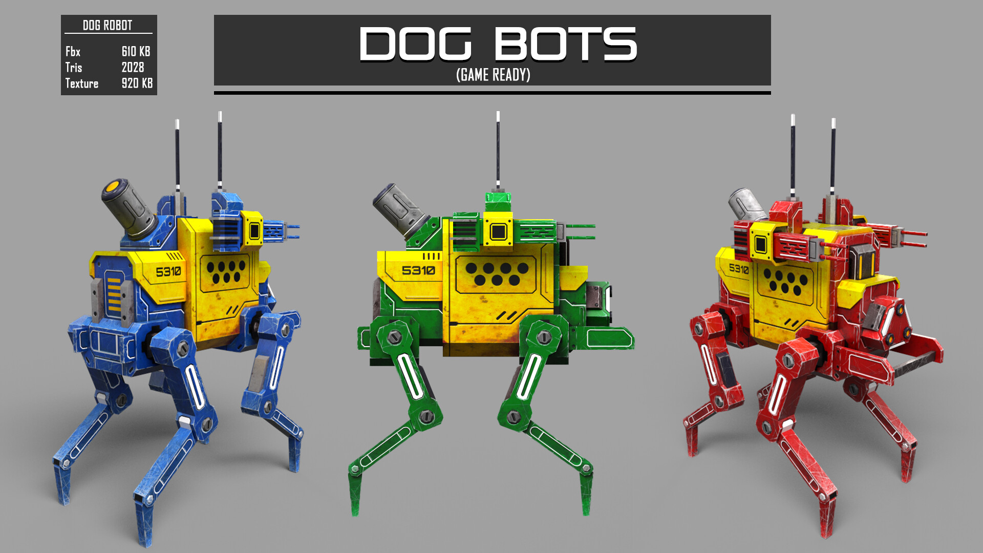ArtStation - Dog Bots Pack