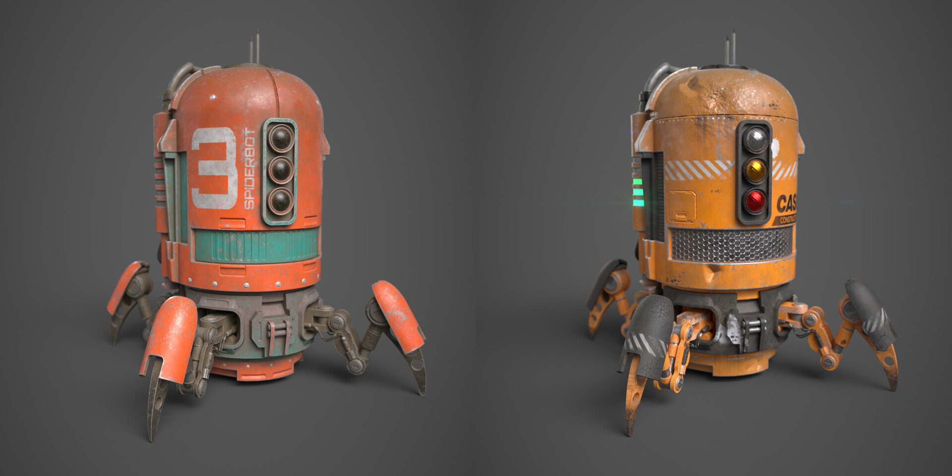 ArtStation - Spiderbot Texturing Practice