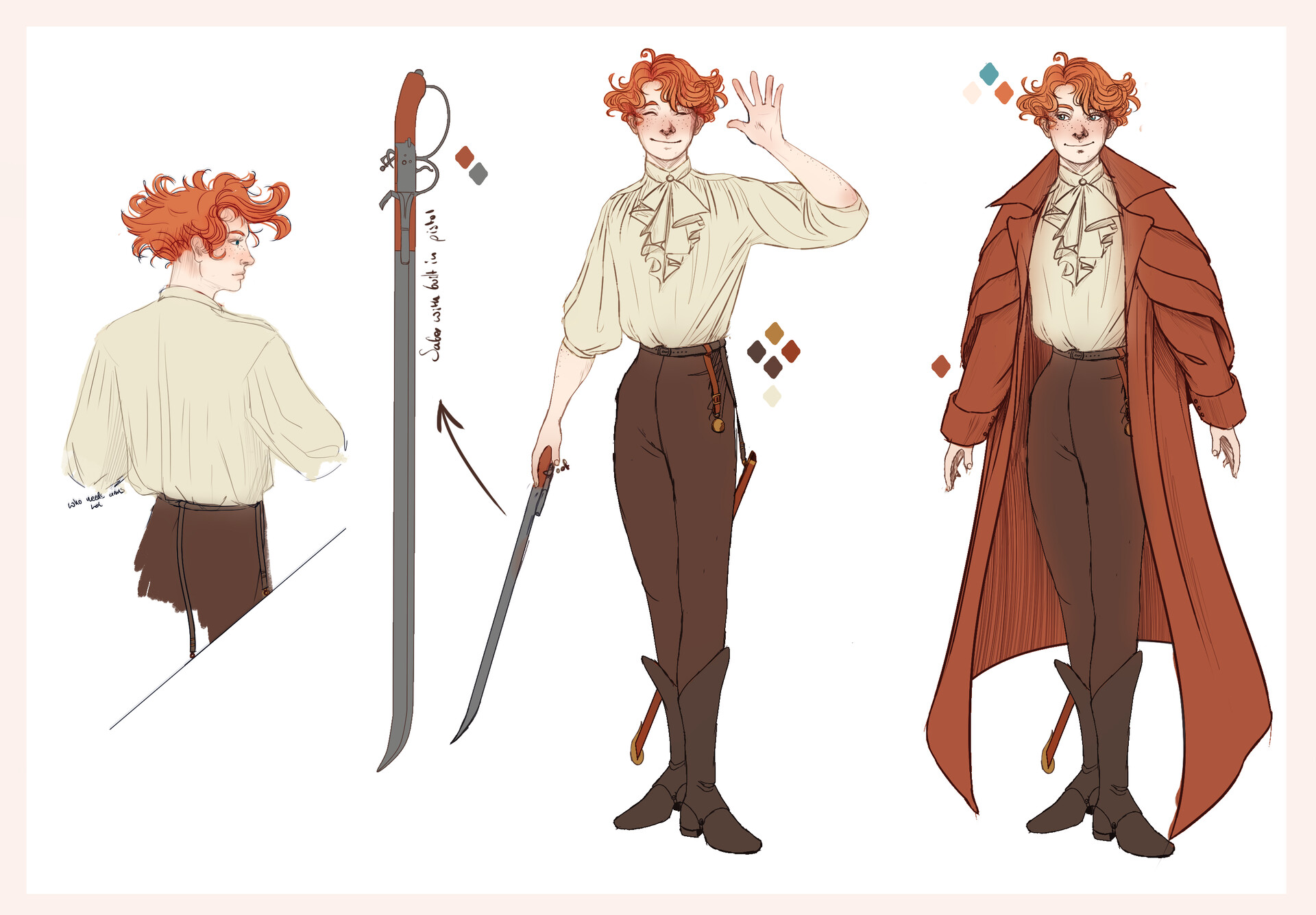 ArtStation - Leo original character reference sheet