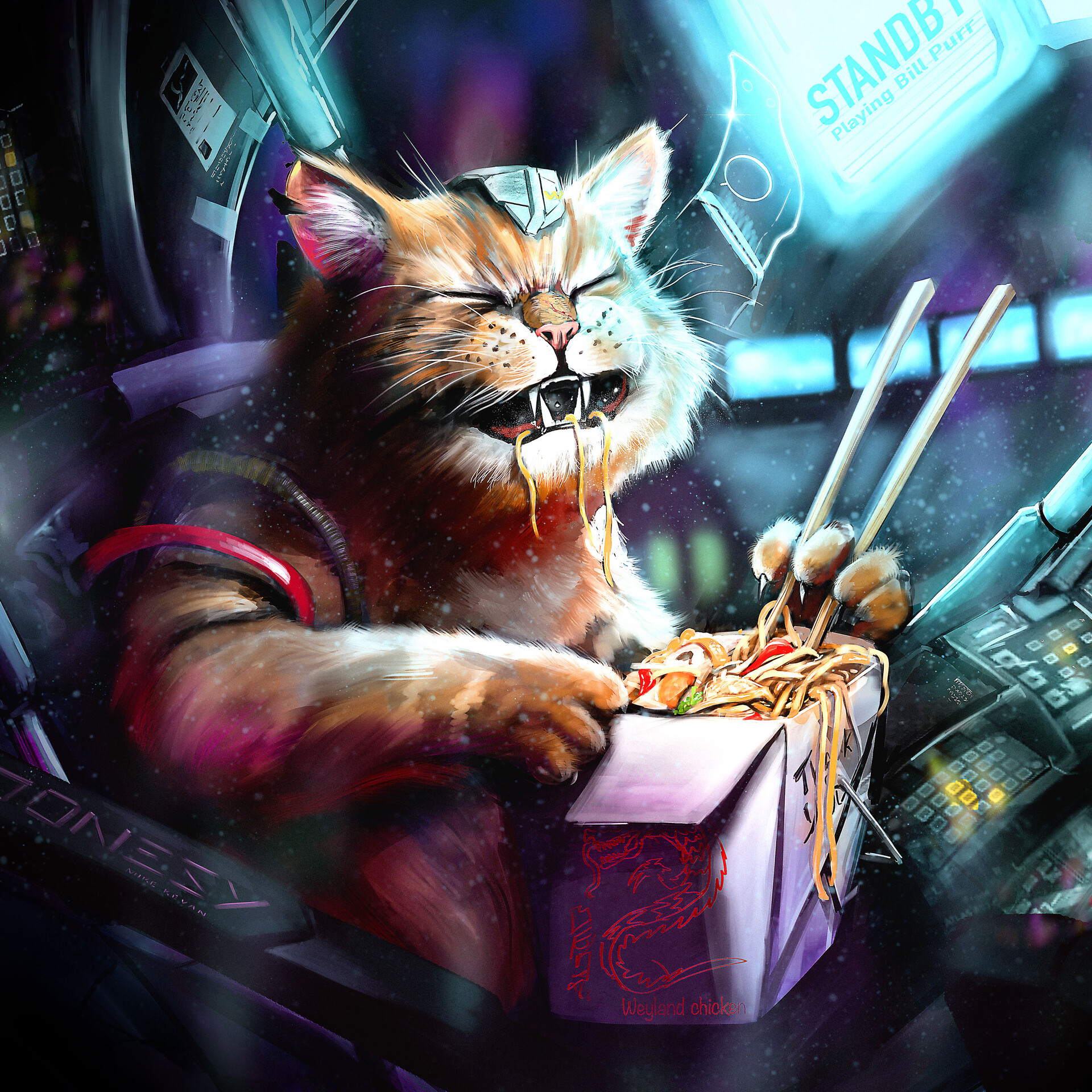 ArtStation - Mecha Pilot Cat Jonesy