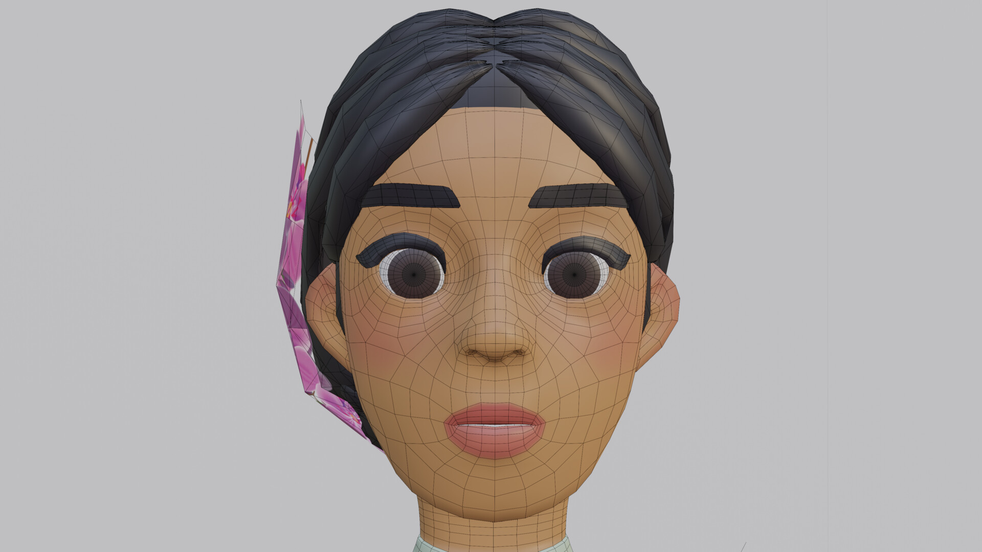 Sofia Oyola - Vannesa. Character Modeling made with blender