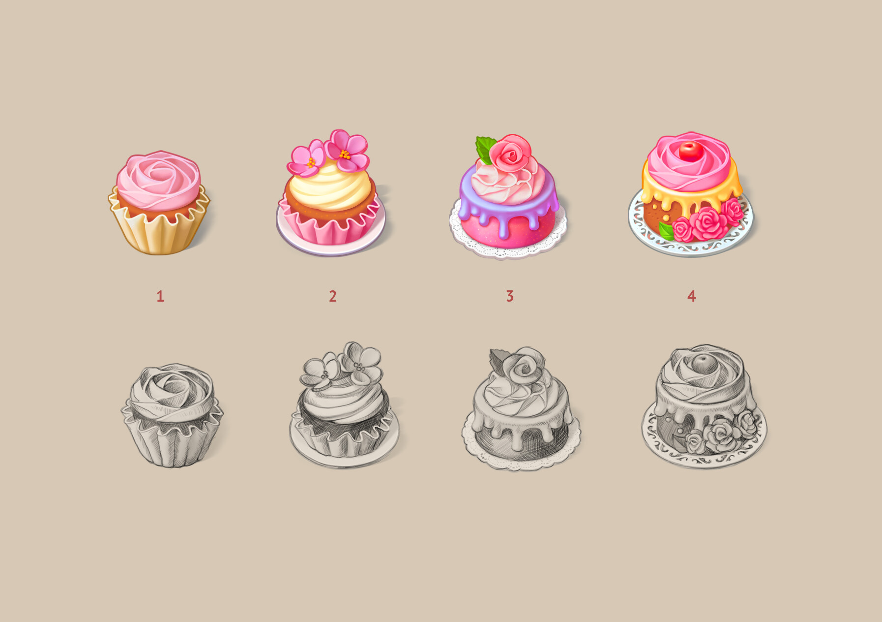 ArtStation - Cakes Icons